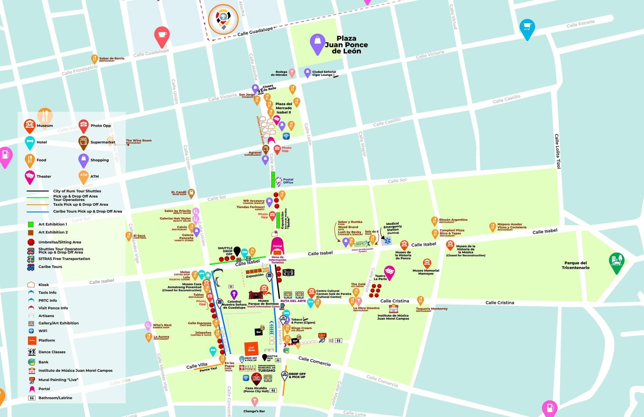 Mapa Ponce Centro 11x17 Festival de Ritmos Isleños 7 Mayo - 2025 by ...