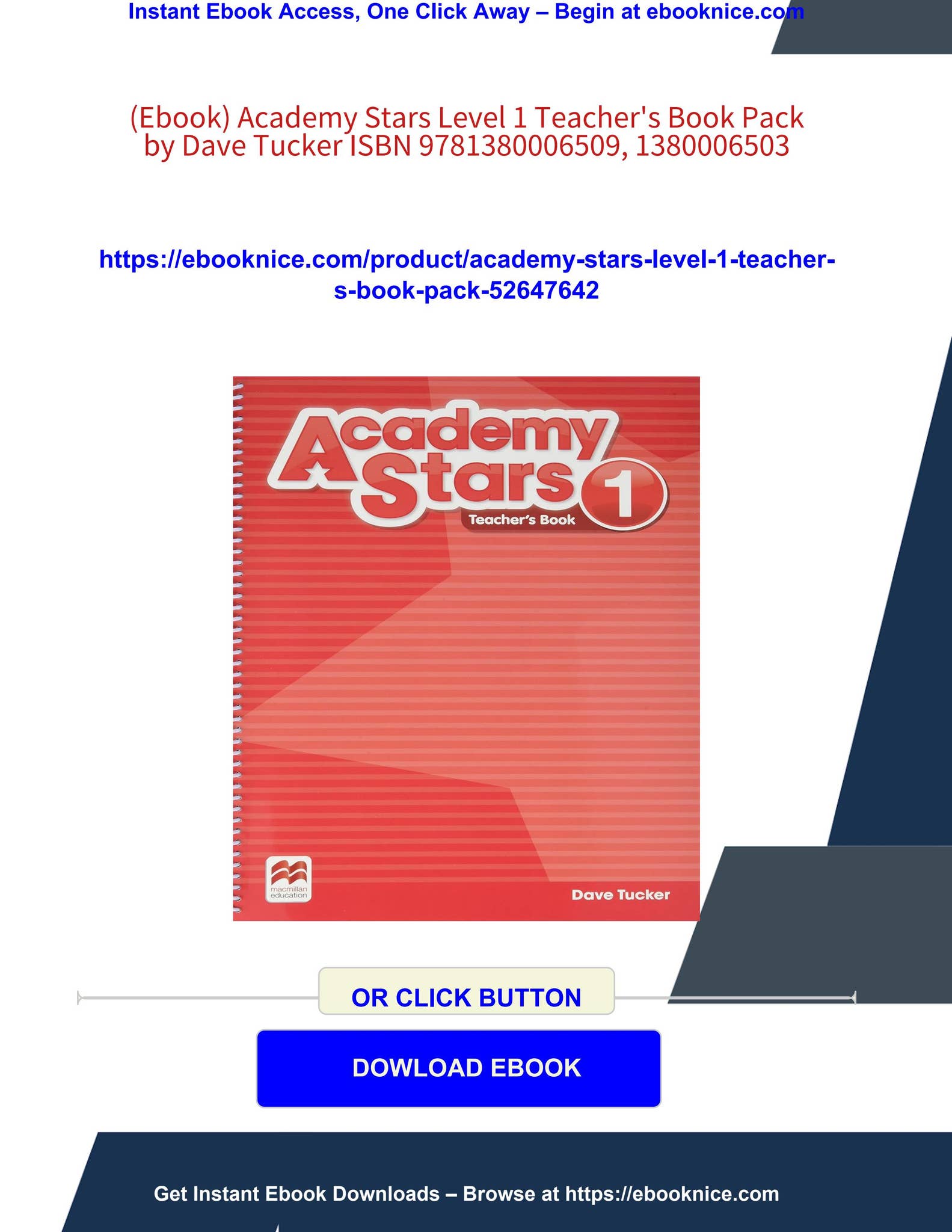 (ebook) academy stars level 1 teacher's book pack by dave tucker isbn ...