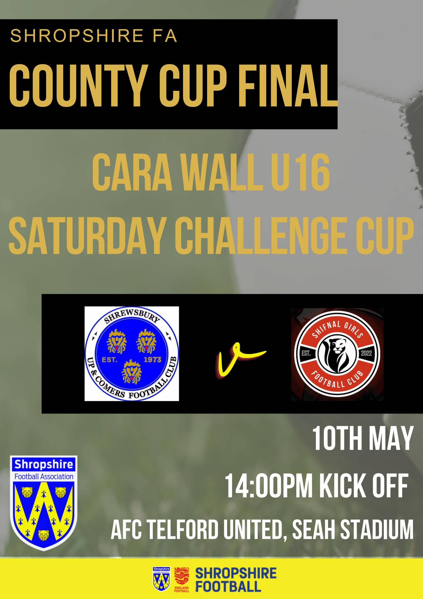 Cara Wall U16s Saturday Challenge Cup by Shropsfa - Issuu