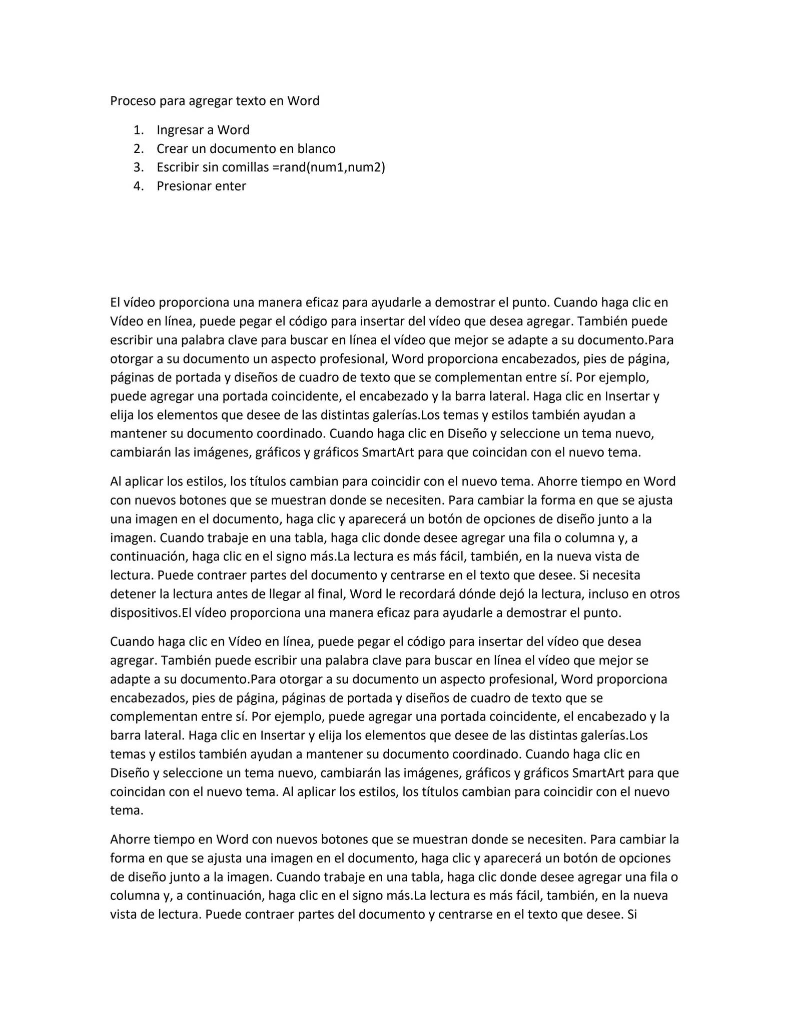 Proceso para agregar texto en Word by Anlly García - Issuu