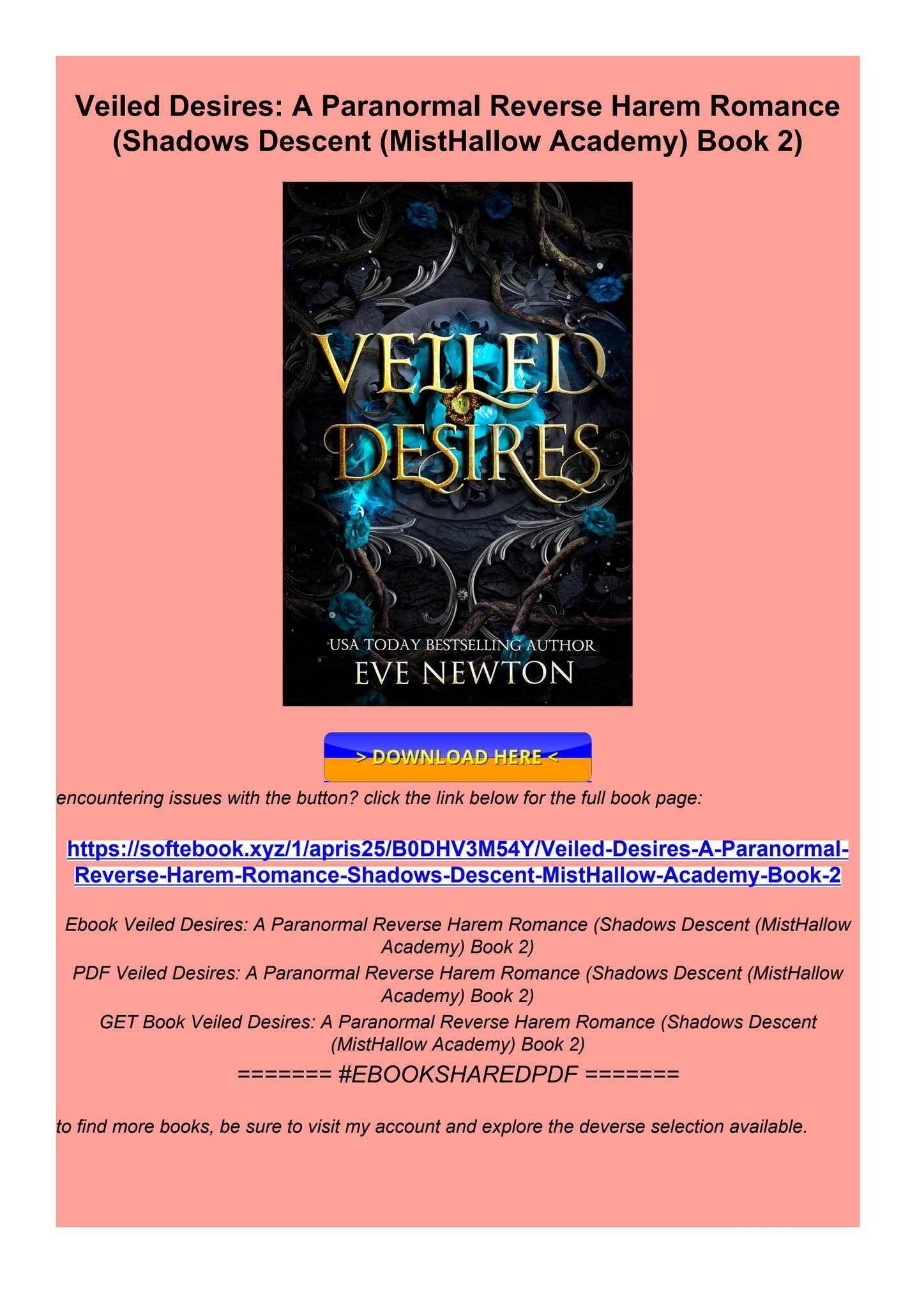 PDF Veiled Desires: A Paranormal Reverse Harem Romance (Shadows Descen by alisonfostera - Issuu