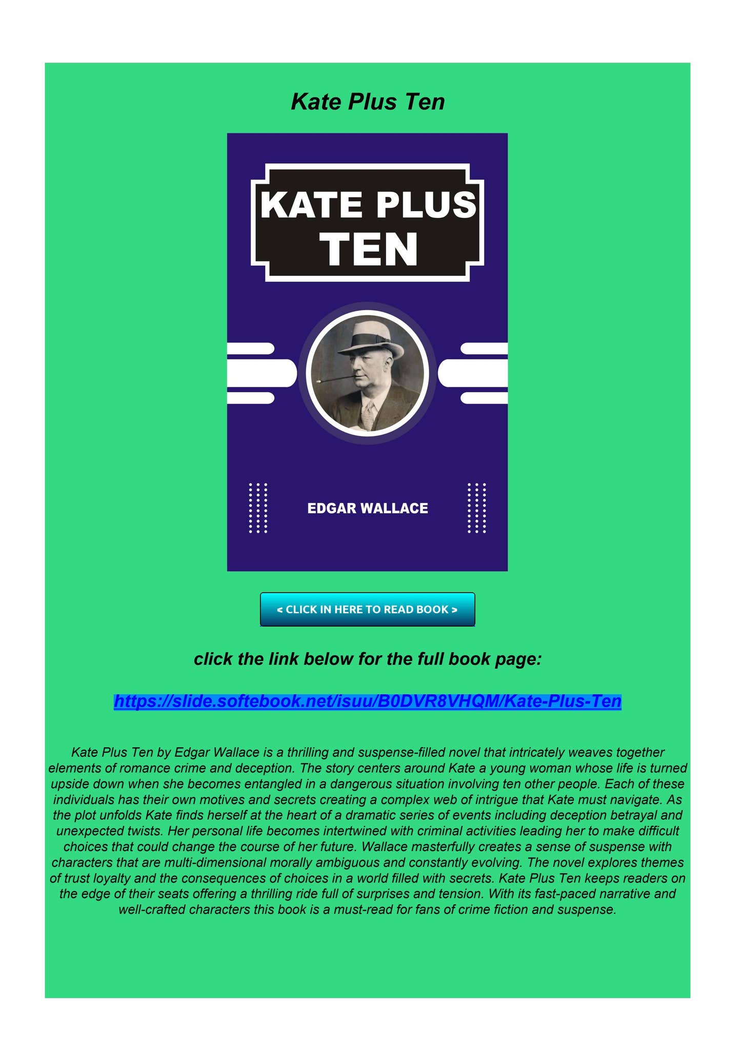 GEt PDF Kate Plus Ten by lucianorideduncan - Issuu