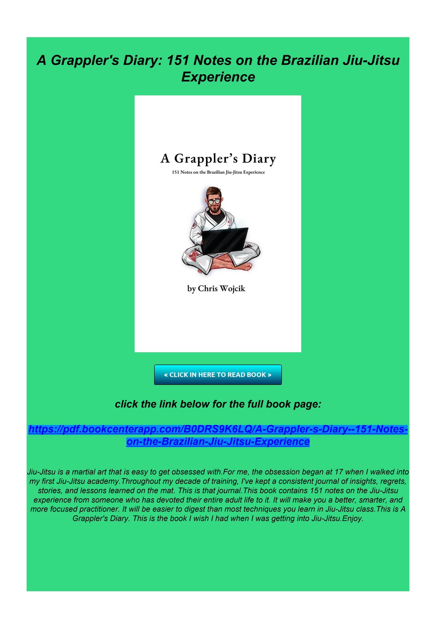 Ebook PDF A Grappler's Diary: 151 Notes on the Brazilian Jiu-Jitsu ...