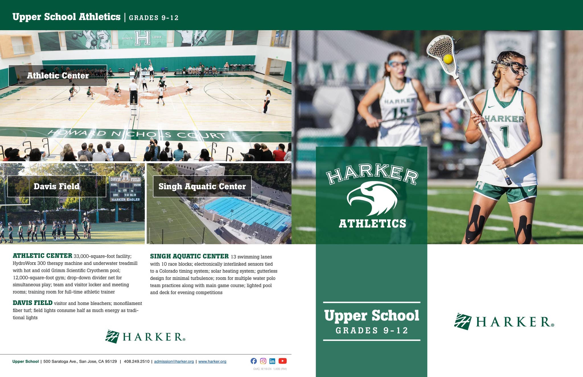 Harker's Upper School Athletics Brochure by The Harker School - Issuu
