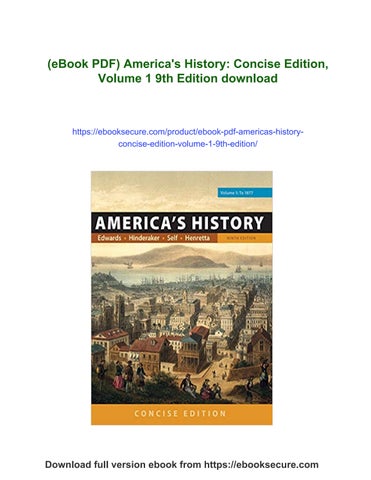 (ebook pdf) america's history: concise edition, volume 1 9th edition ...