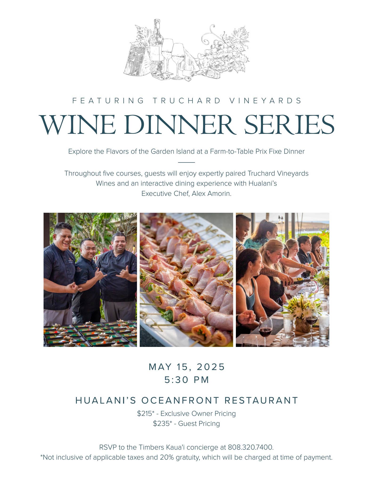 Truchard wine dinner flyer by Timbers Resorts - Issuu