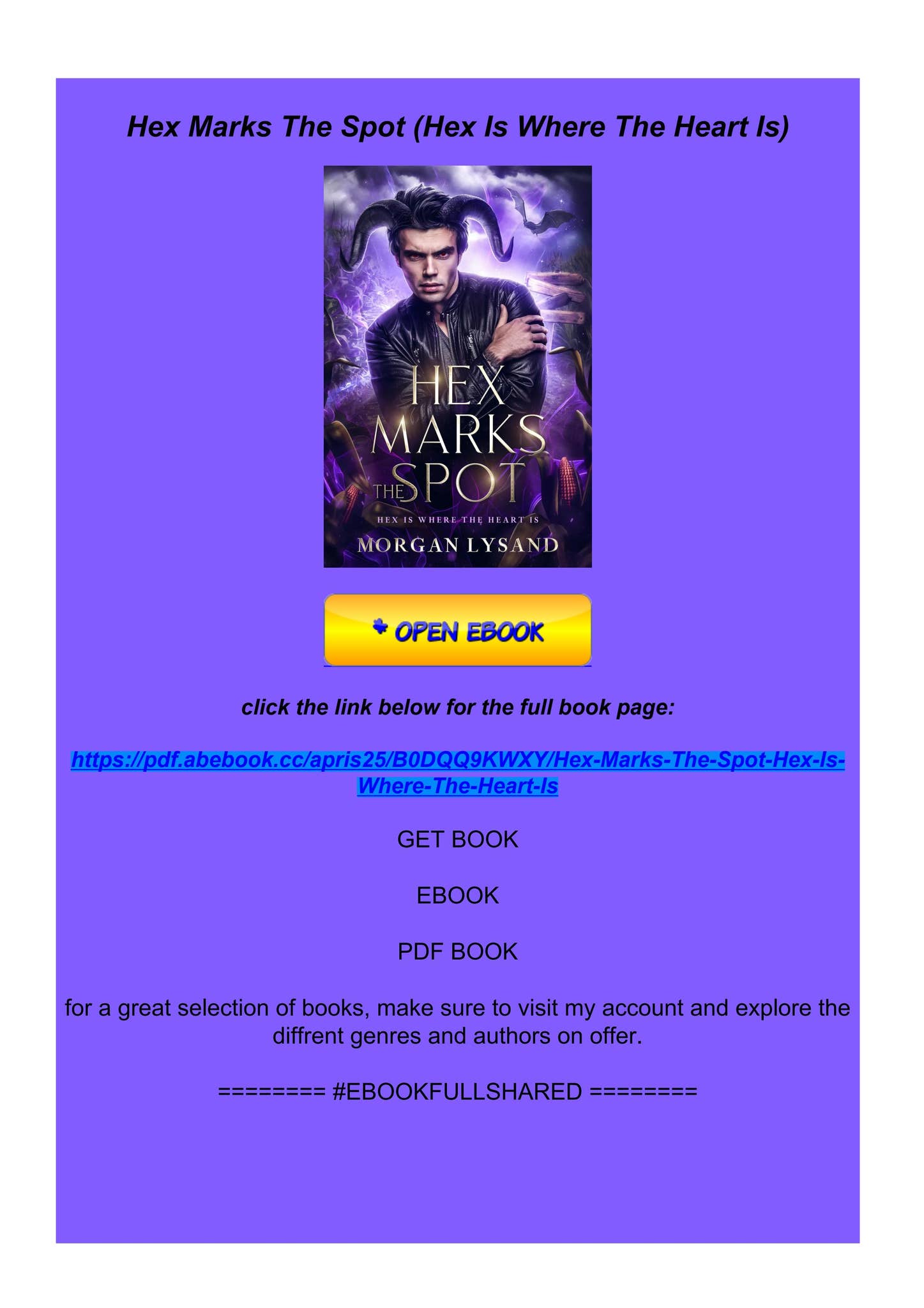 PDF Hex Marks The Spot (Hex Is Where The Heart Is) by jasminwelchas - Issuu