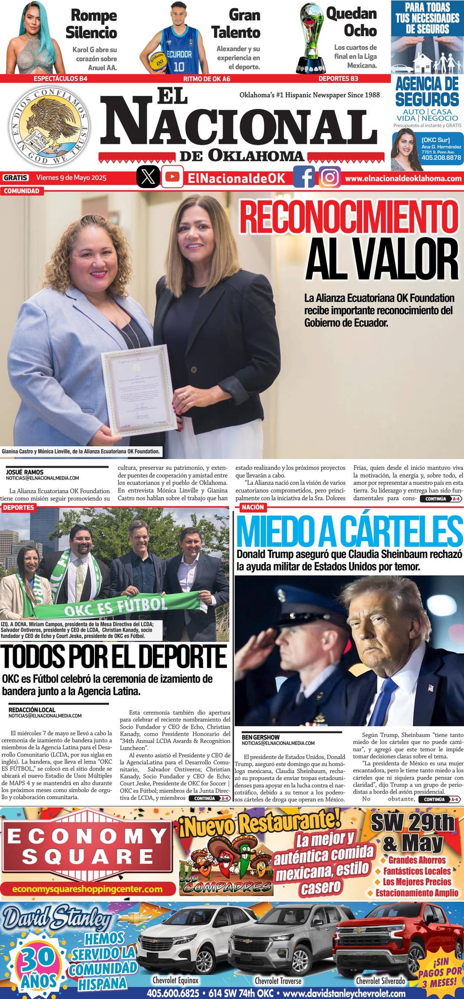 El Nacional de Oklahoma - May 9th, 2025 by El Nacional de Oklahoma - Issuu
