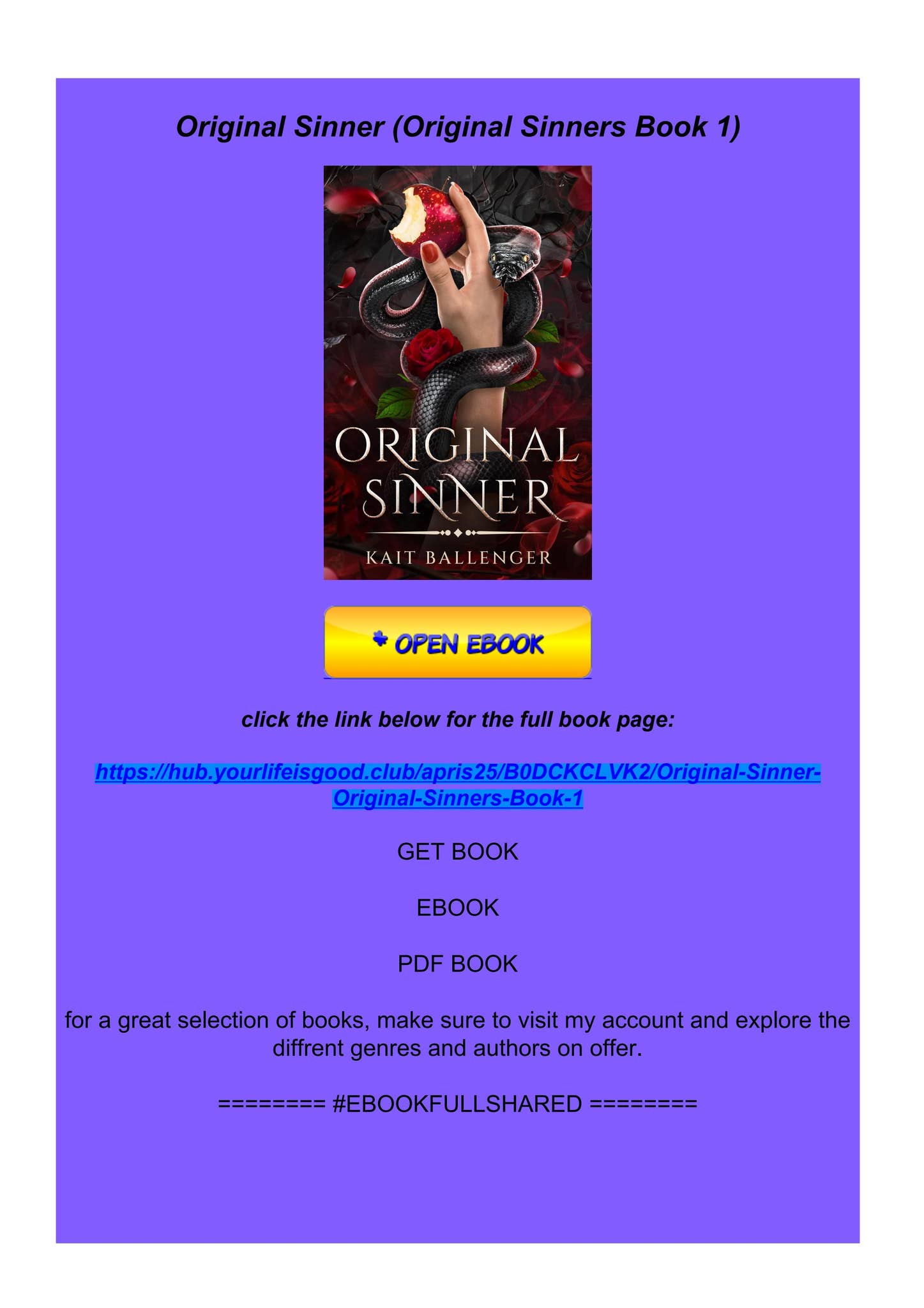 PDF_ Original Sinner (Original Sinners Book 1) by leahadamsas - Issuu