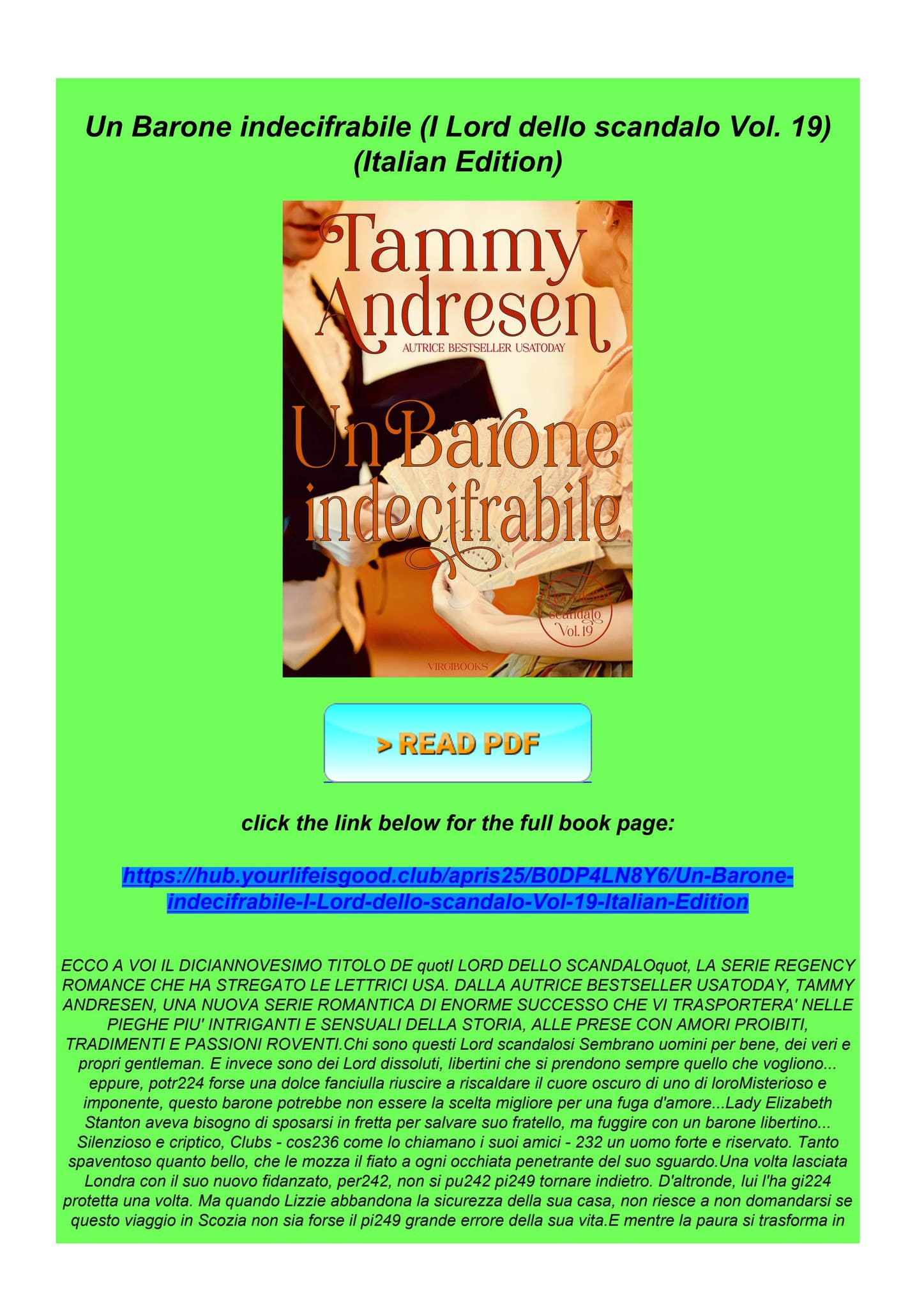 [PDF READ] Free Un Barone indecifrabile (I Lord dello scandalo Vol. 19 by isishoopersa - Issuu