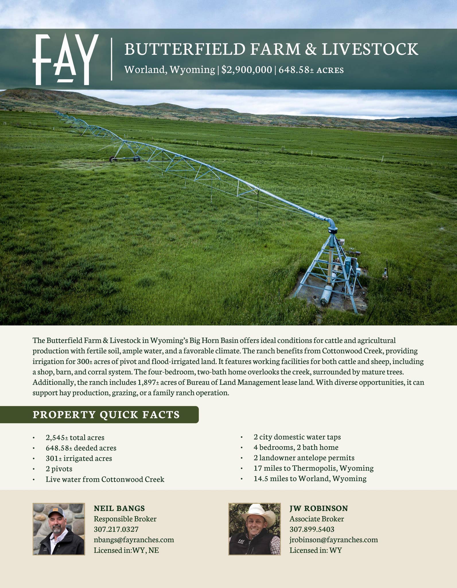 Butterfield Farm and Livestock One Sheet | Fay Ranches by Fay Ranches ...