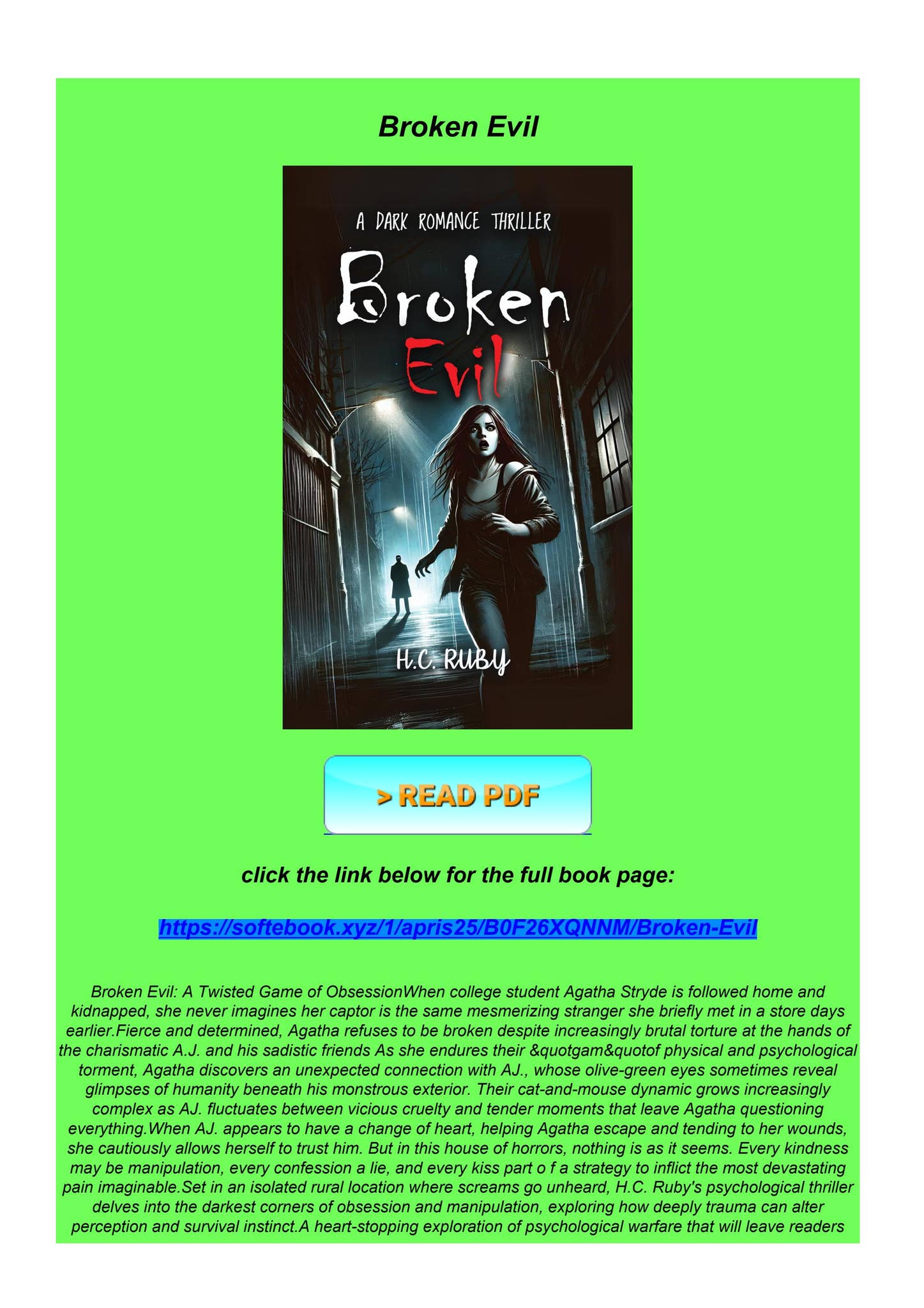 [PDF] Broken Evil by maggiesweeneya - Issuu