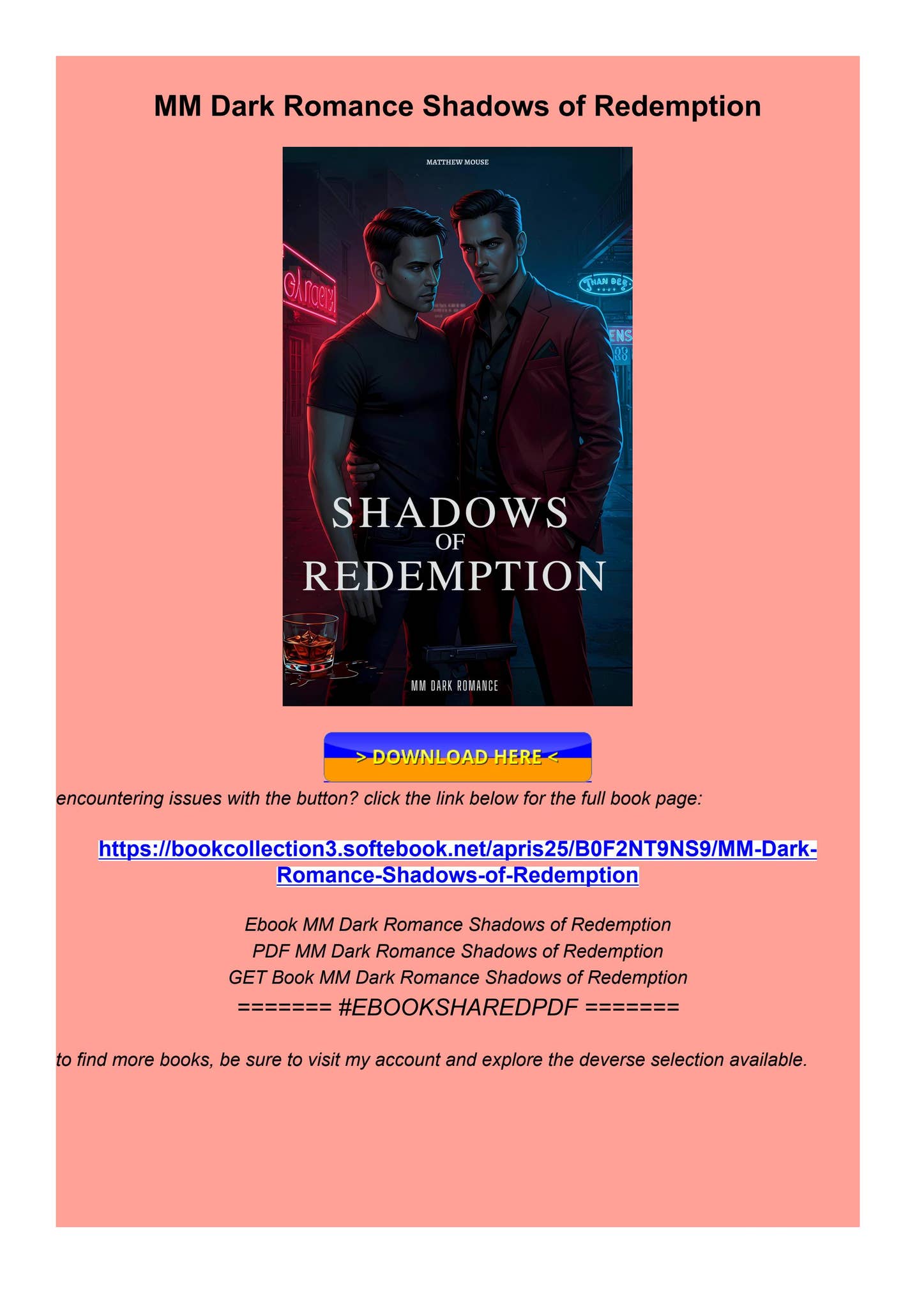 [PDF] MM Dark Romance Shadows of Redemption by amberhayessa - Issuu