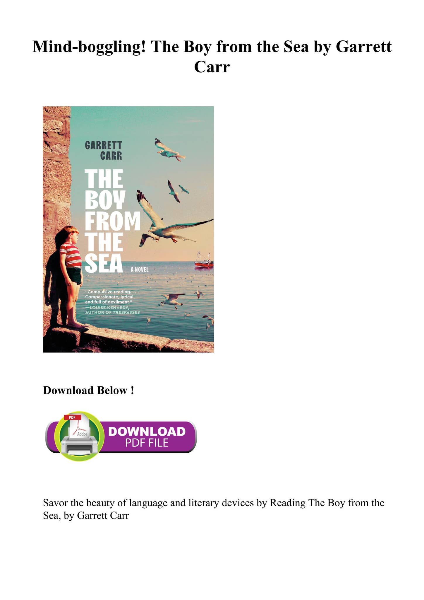 Ebook (PDF) The Boy from the Sea by Garrett Carr by The Stupidee - Issuu