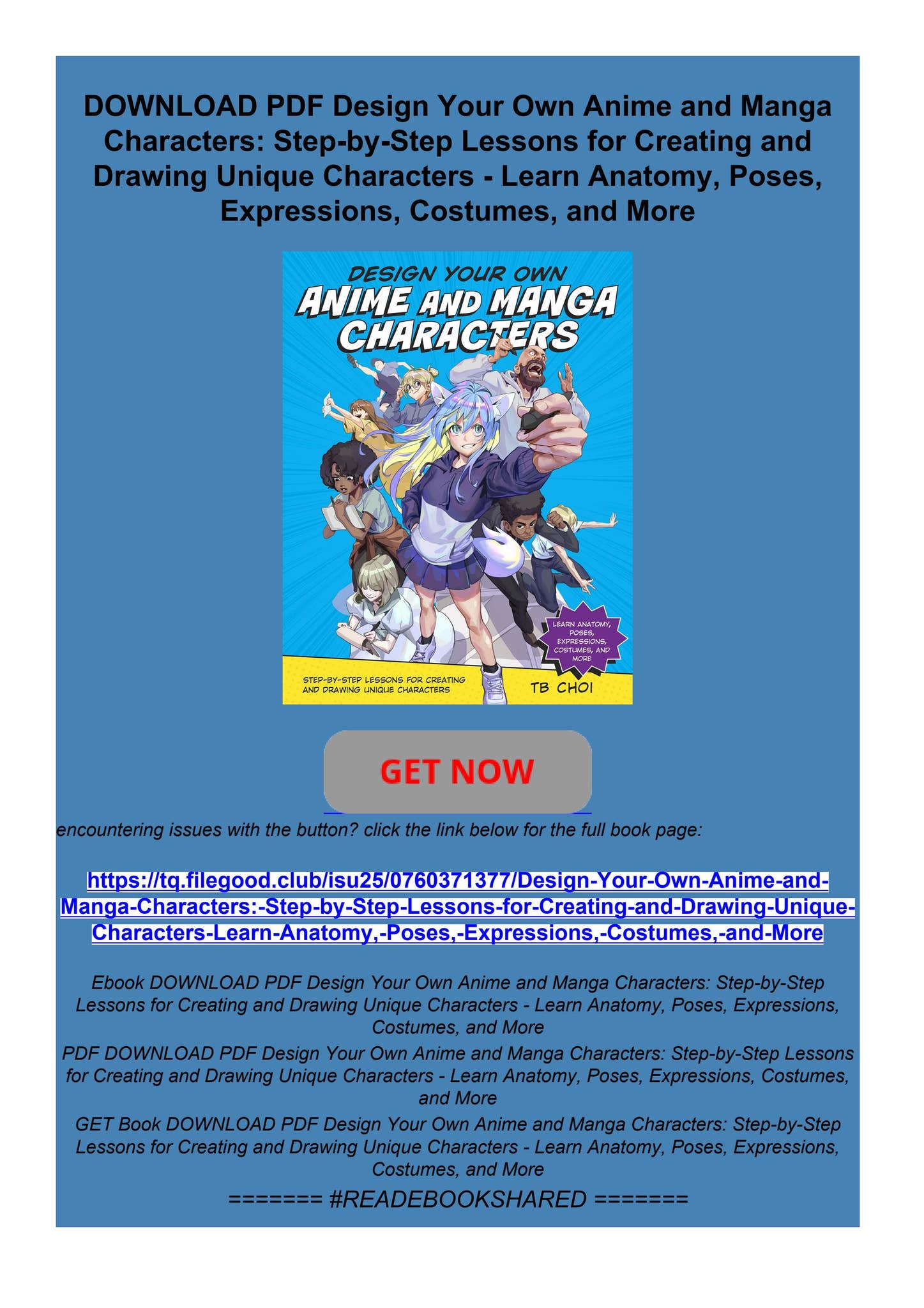 DOWNLOAD PDF Design Your Own Anime and Manga Characters: Step-by-Step ...