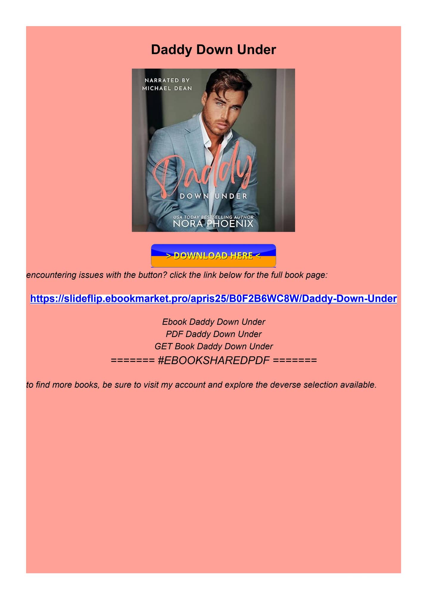 PDF Daddy Down Under by karinapalmeraa - Issuu