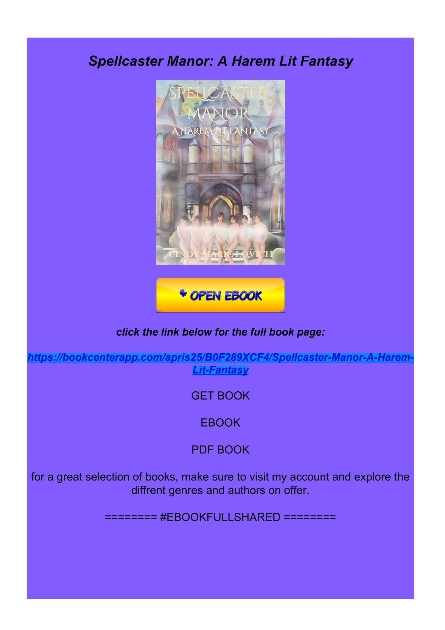 EPUB Spellcaster Manor: A Harem Lit Fantasy by siennaevansasa - Issuu