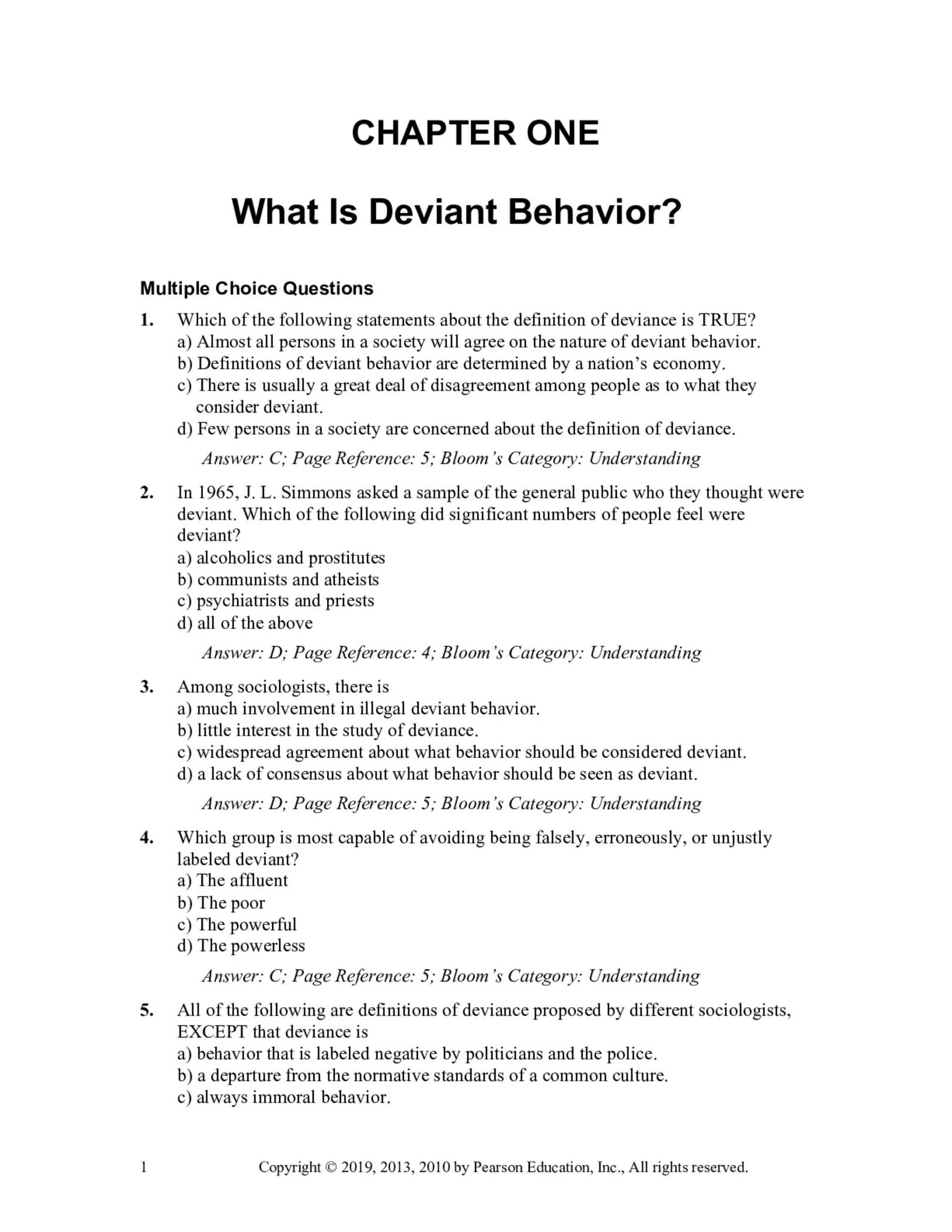 Test Bank for Deviant Behavior, 12th Edition by Alex Thio, Jim Taylor ...