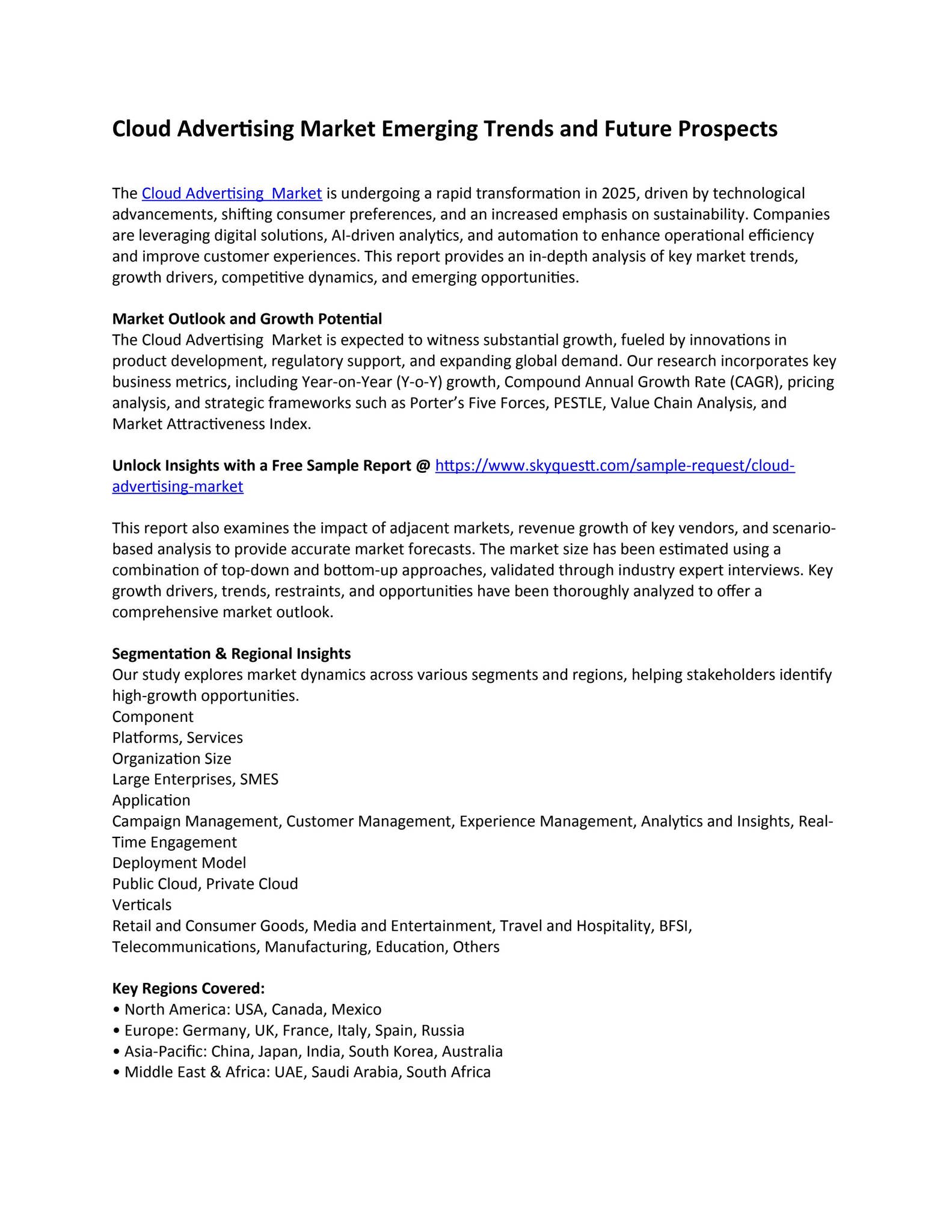 Cloud Advertising Market Emerging Trends and Future Prospects by ...