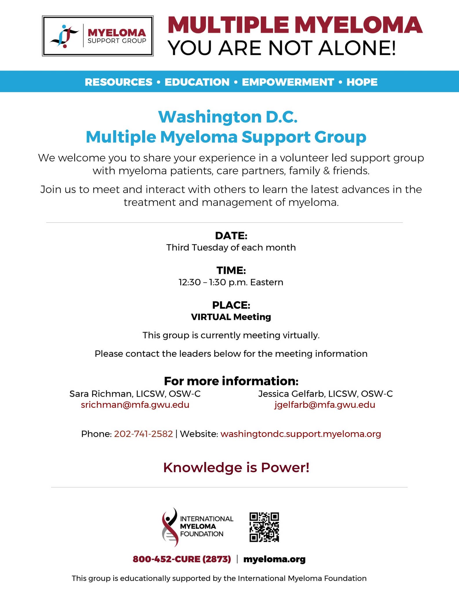 Washington DC SG Flyer by International Myeloma Foundation - Issuu