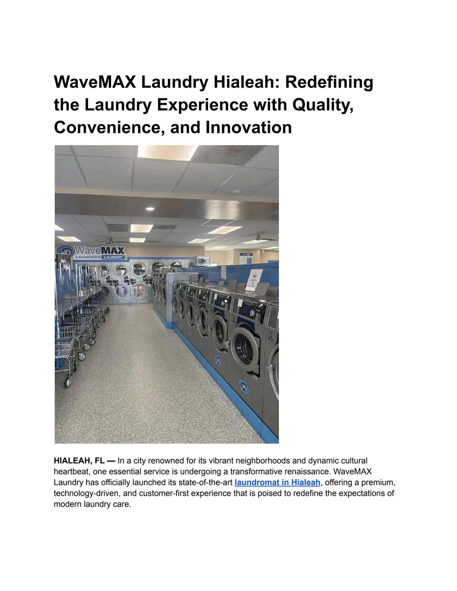 WaveMAX Laundry Hialeah_ Redefining the Laundry Experience with Quality ...