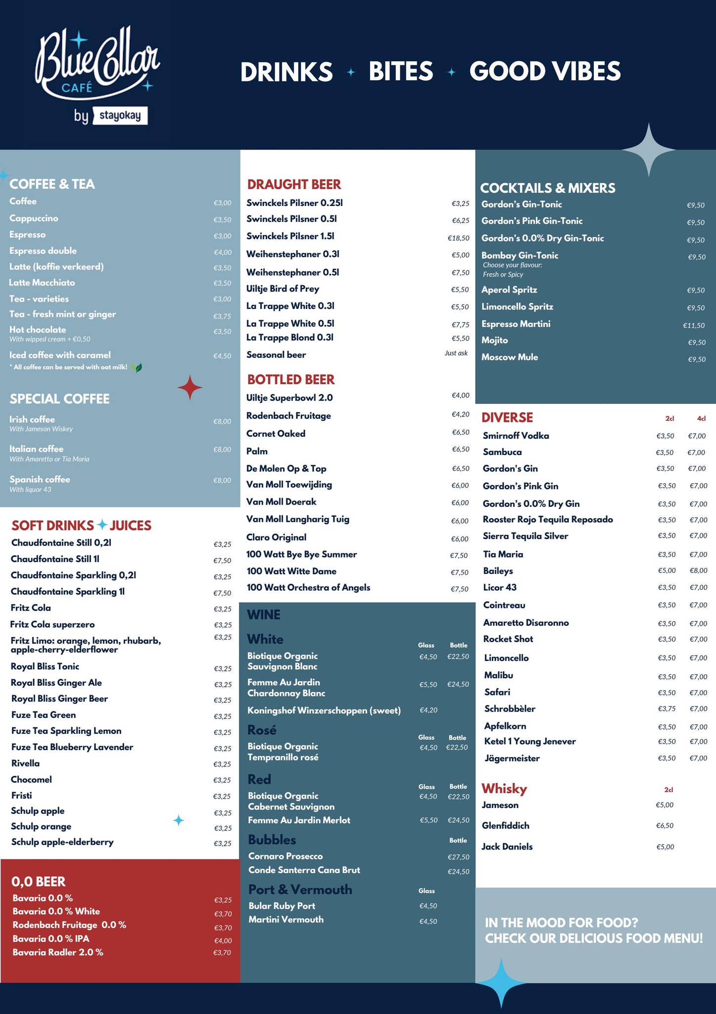 Blue Collar Café Eindhoven menukaart by Stayokay - Issuu