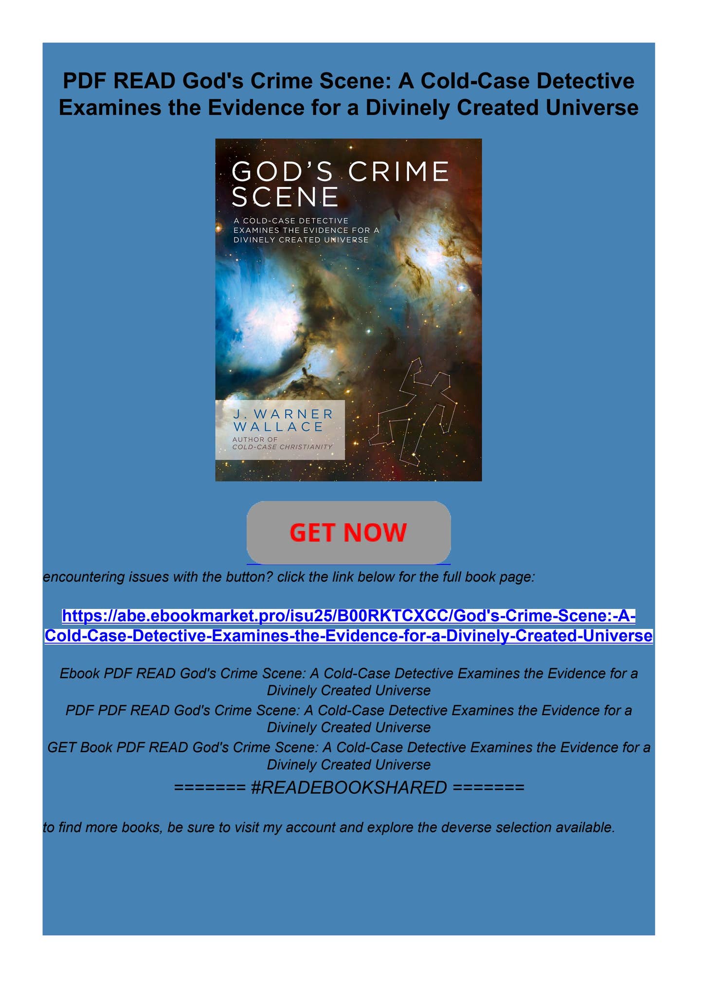 PDF READ God's Crime Scene: A Cold-Case Detective Examines the Evidence ...