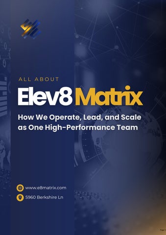 Elev8 Matrix Handbook Final by Elvis Ryan Milan - Issuu