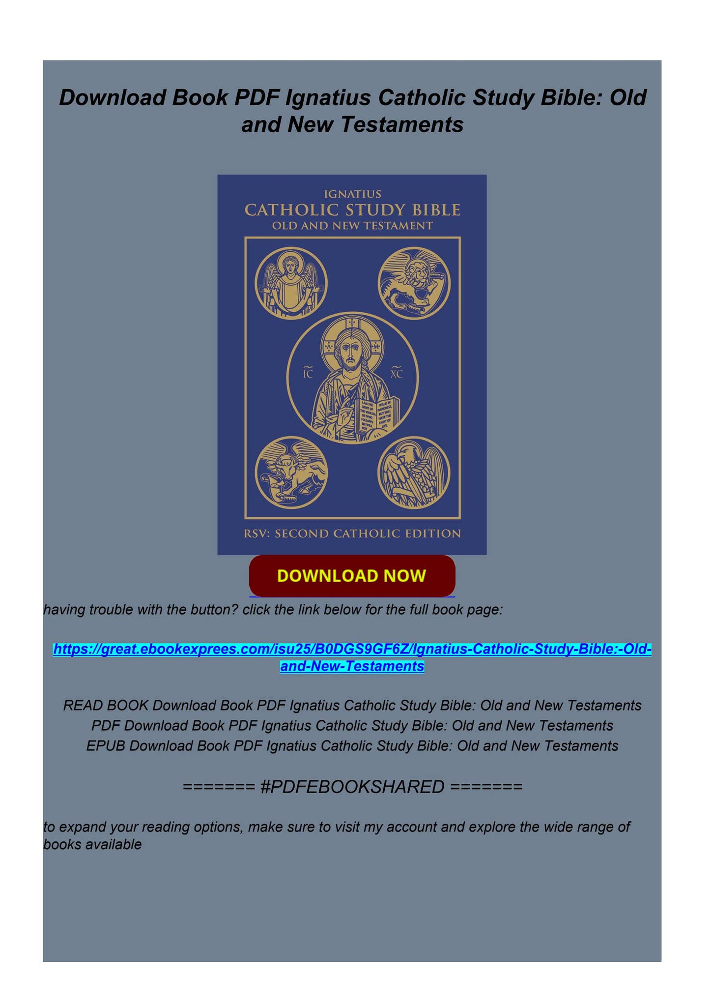 Download Book PDF Ignatius Catholic Study Bible: Old and New Testaments ...