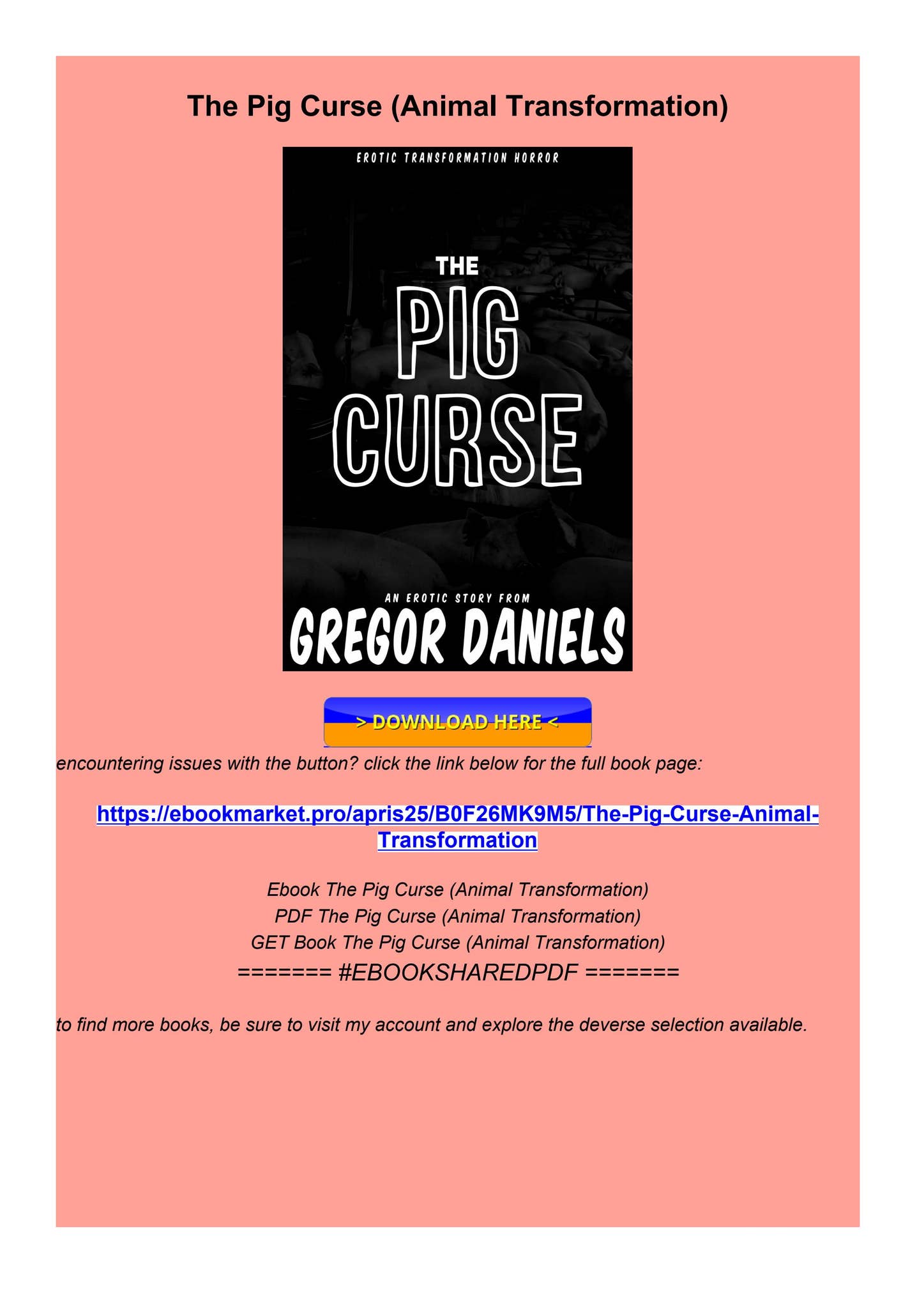 PDF The Pig Curse (Animal Transformation) by siennaryansa - Issuu