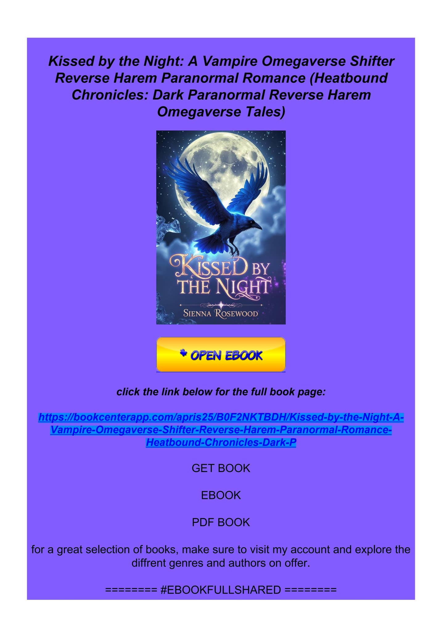 [PDF] Kissed by the Night: A Vampire Omegaverse Shifter Reverse Harem ...