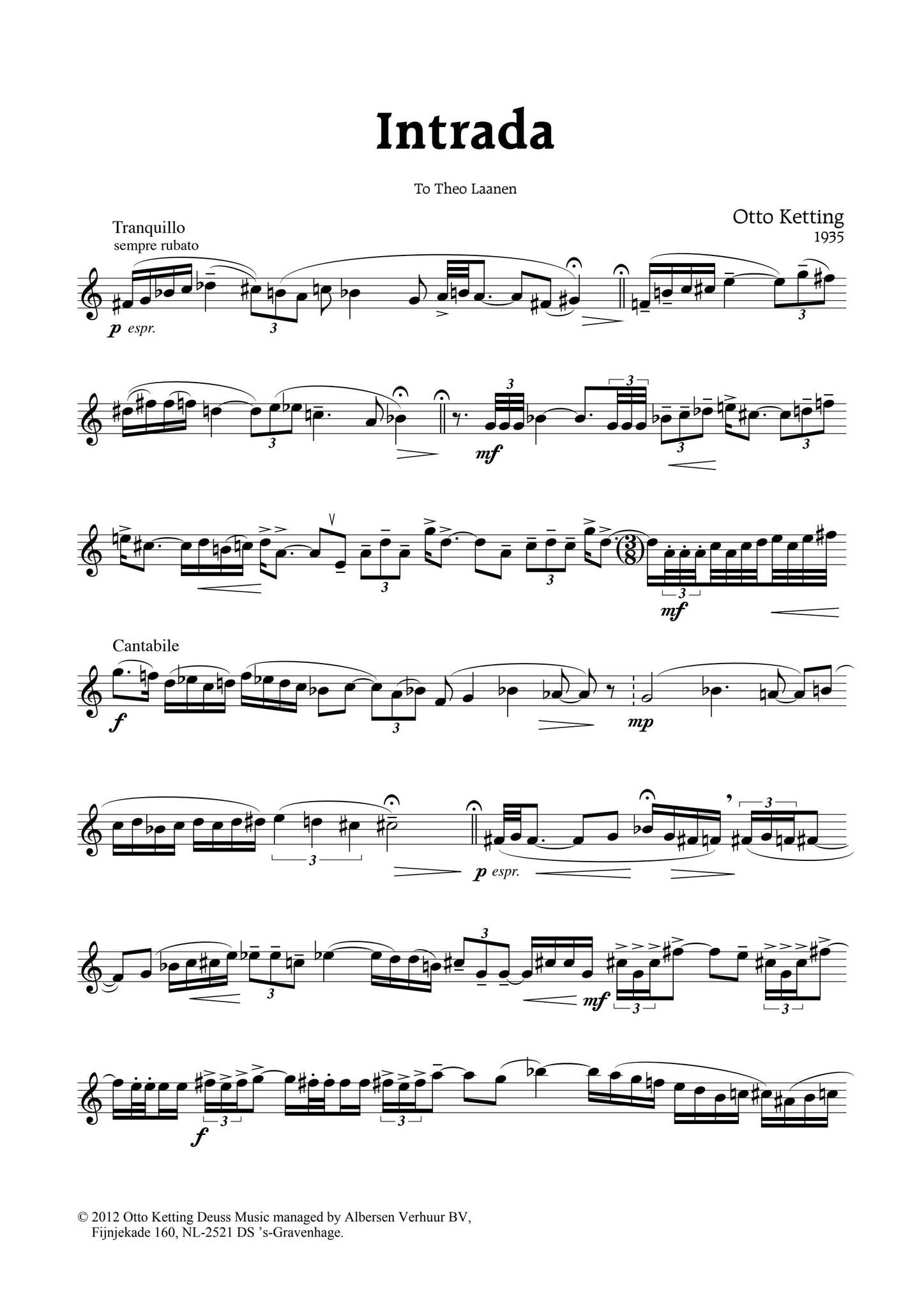 Otto Ketting - Intrada [for trumpet - preview] by Deuss Music - Issuu