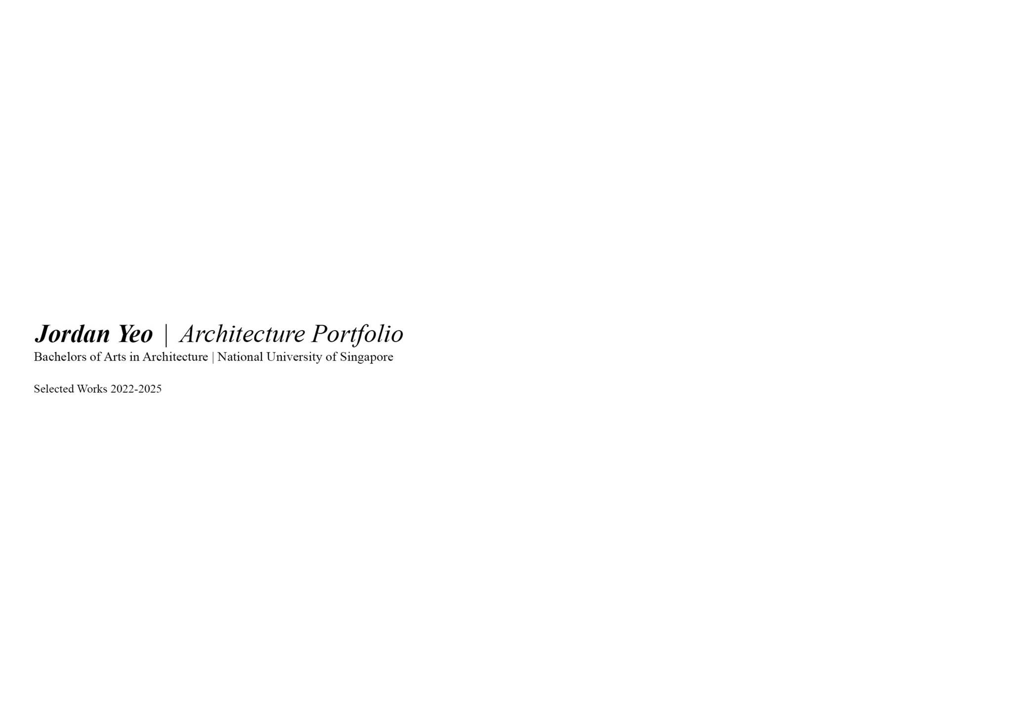 Jordan Yeo Portfolio 2022-25 by Yeo Jordan - Issuu