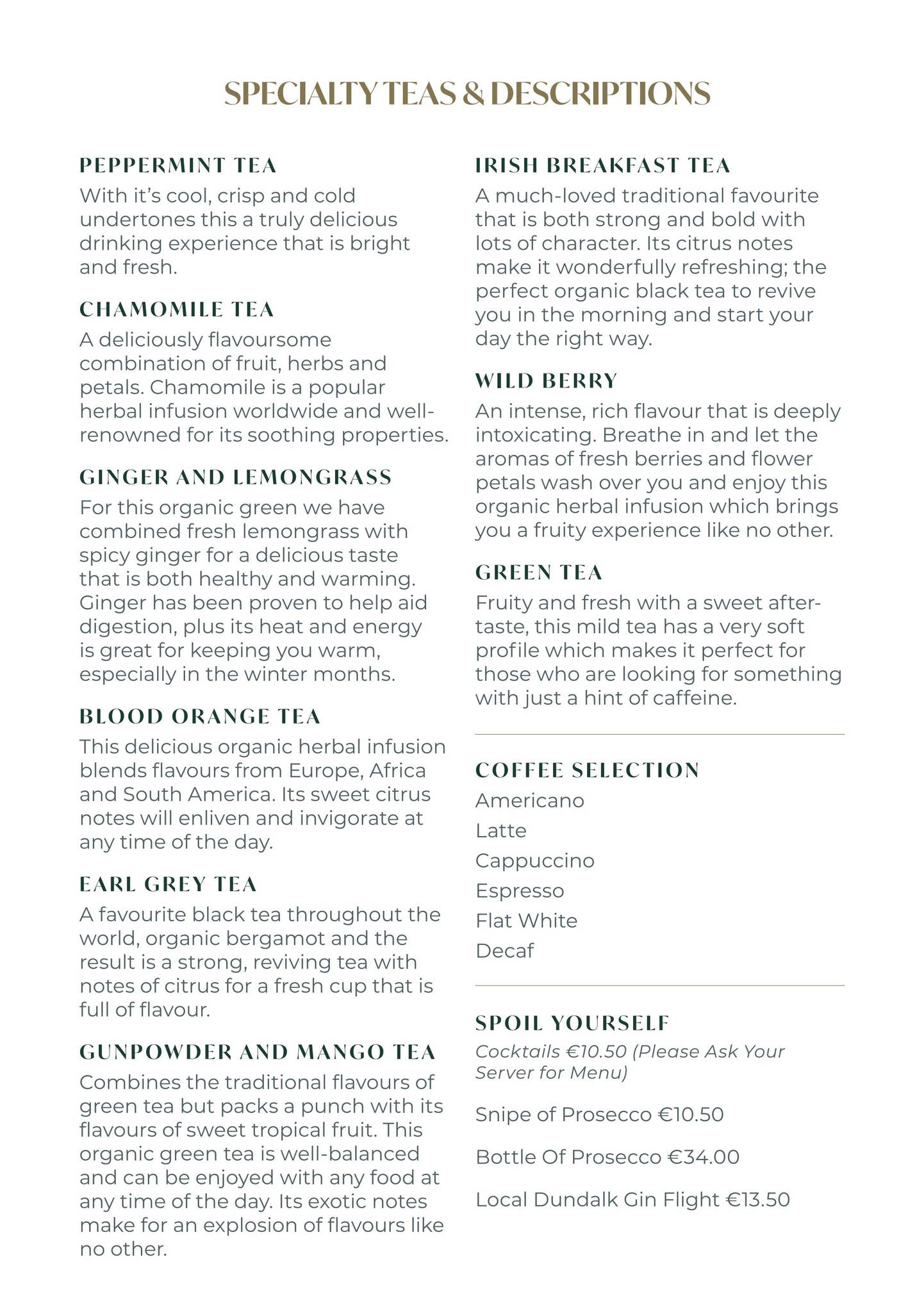 Fairways Hotel Afternoon Tea Menu by iNUA Hospitality - Issuu