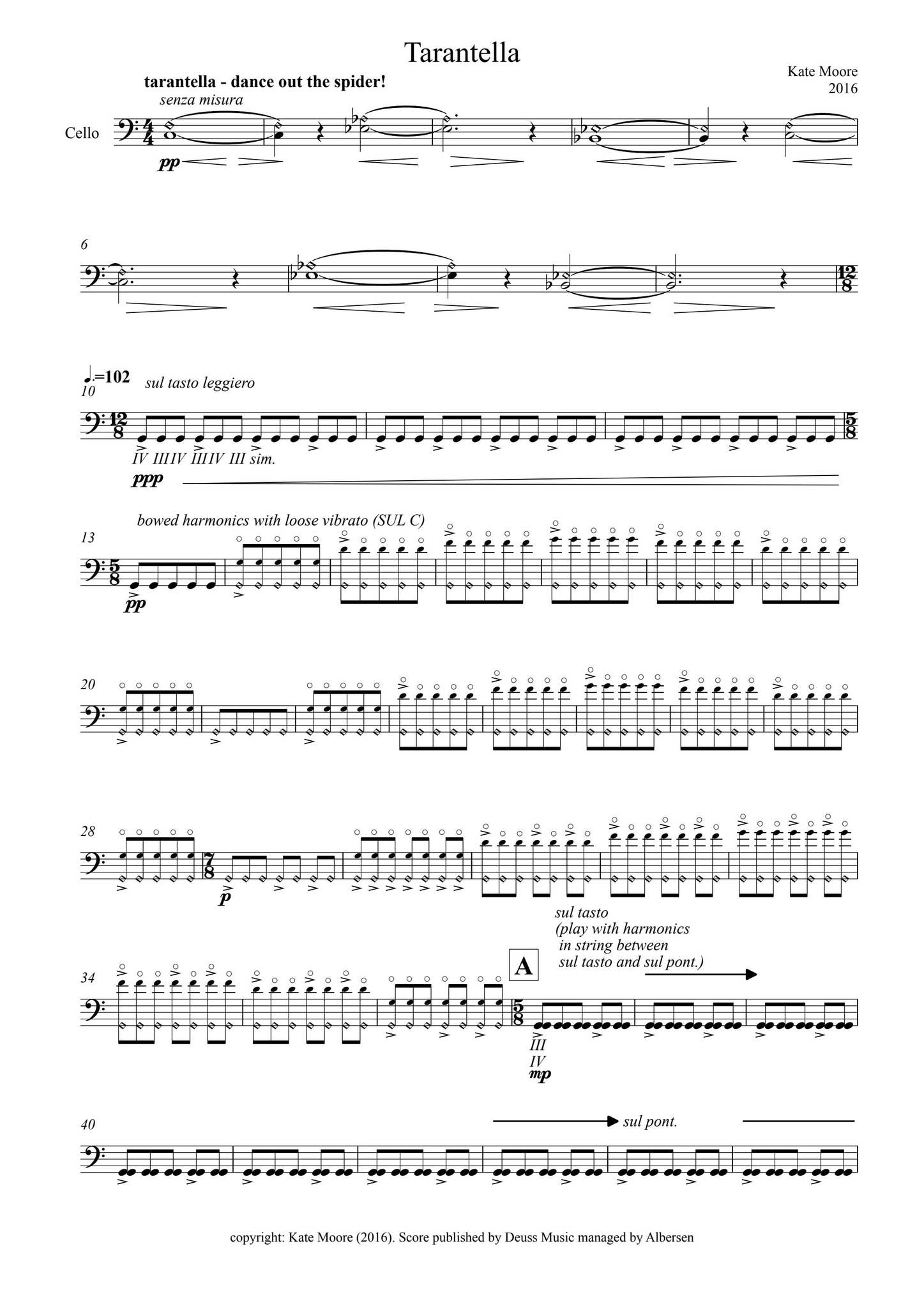 Kate Moore - Tarantella [preview for cello] by Deuss Music - Issuu