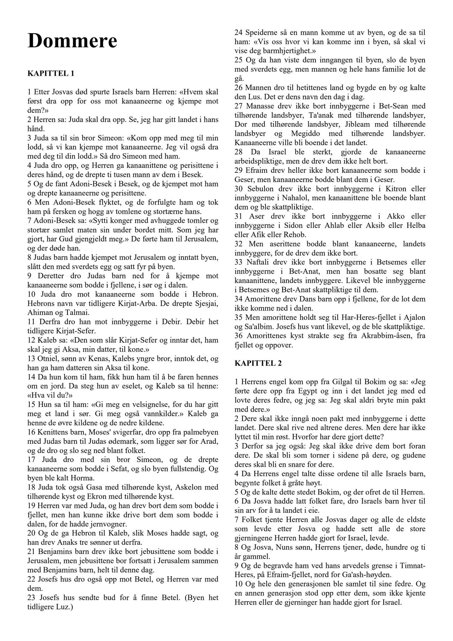 Norwegian - The Book of Judges by Filipino Tracts and Literature ...
