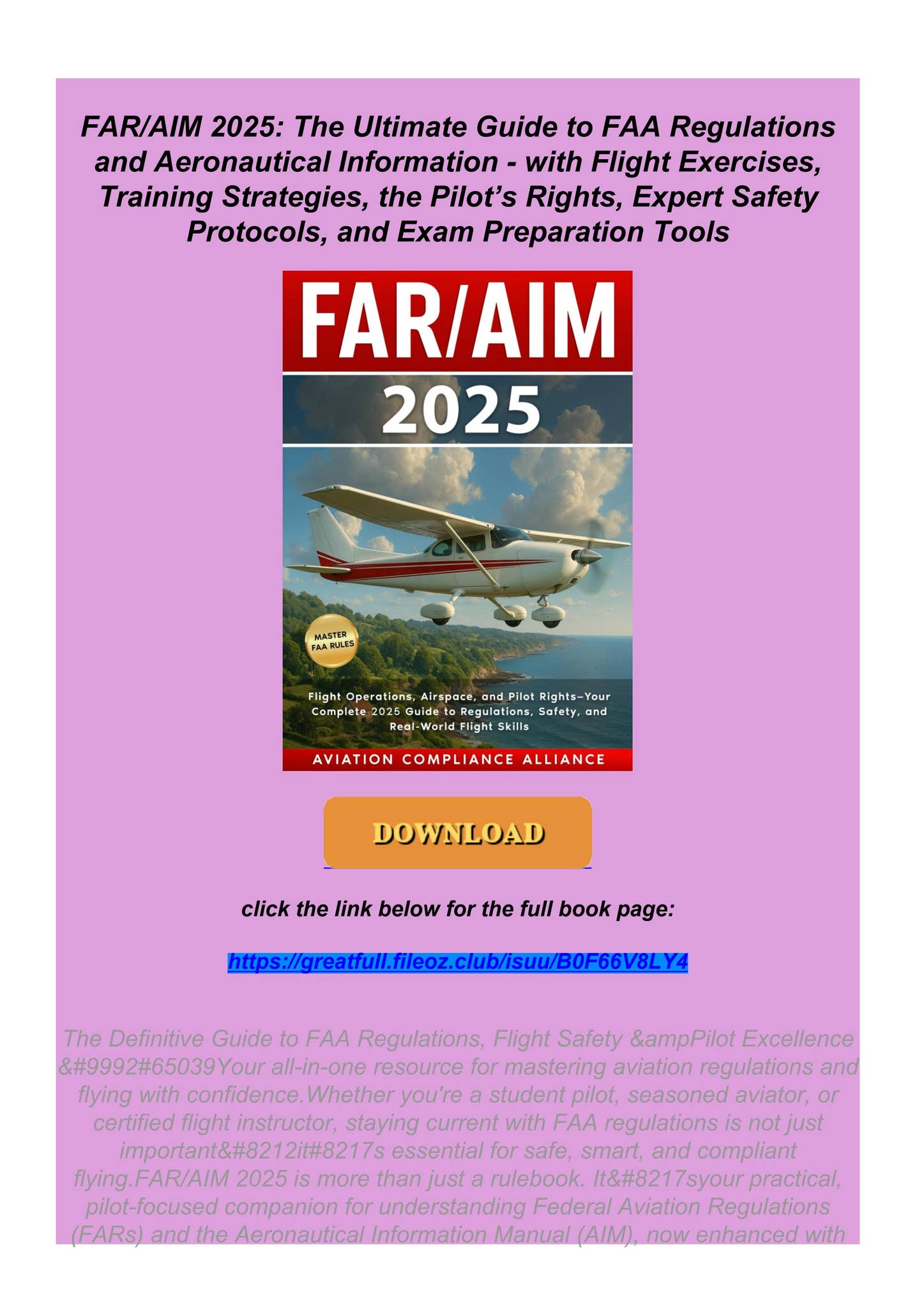 READ FAR/AIM 2025: The Ultimate Guide to FAA Regulations and ...