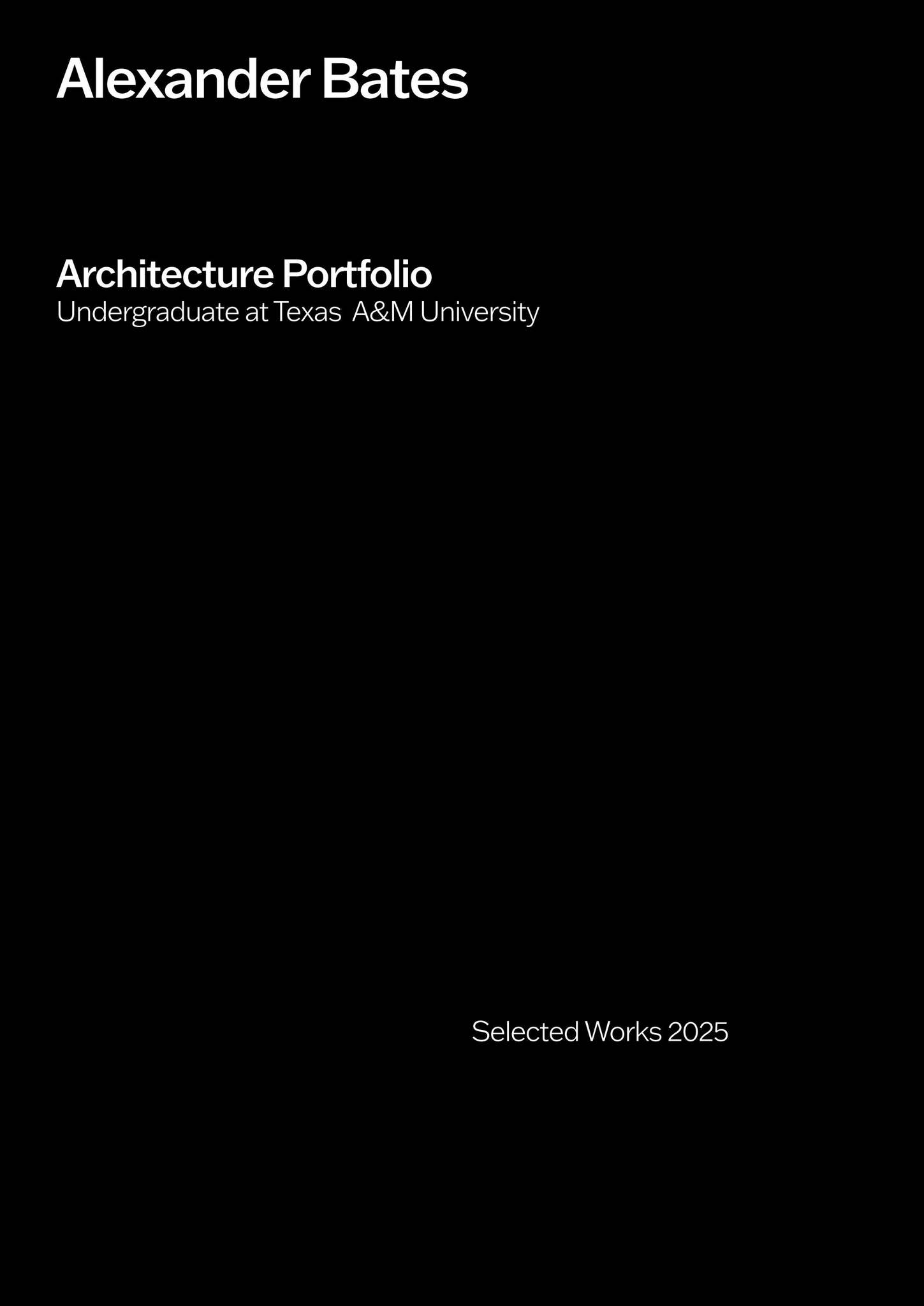 Alexander Bates Portfolio by Alex Bates - Issuu
