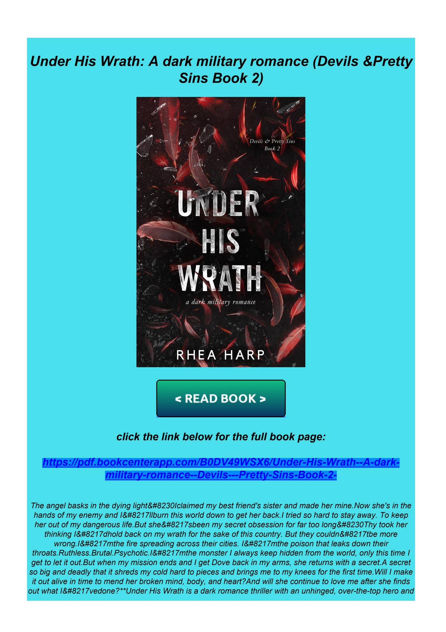 REad Boook Under His Wrath: A dark military romance (Devils & Pretty ...