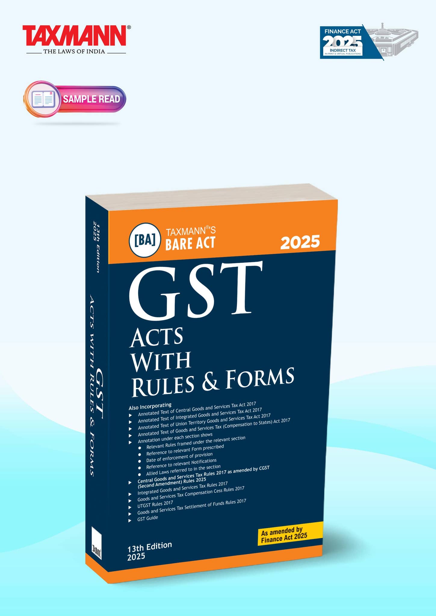 Taxmann's GST Acts with Rules & Forms – Bare Act by Taxmann - Issuu