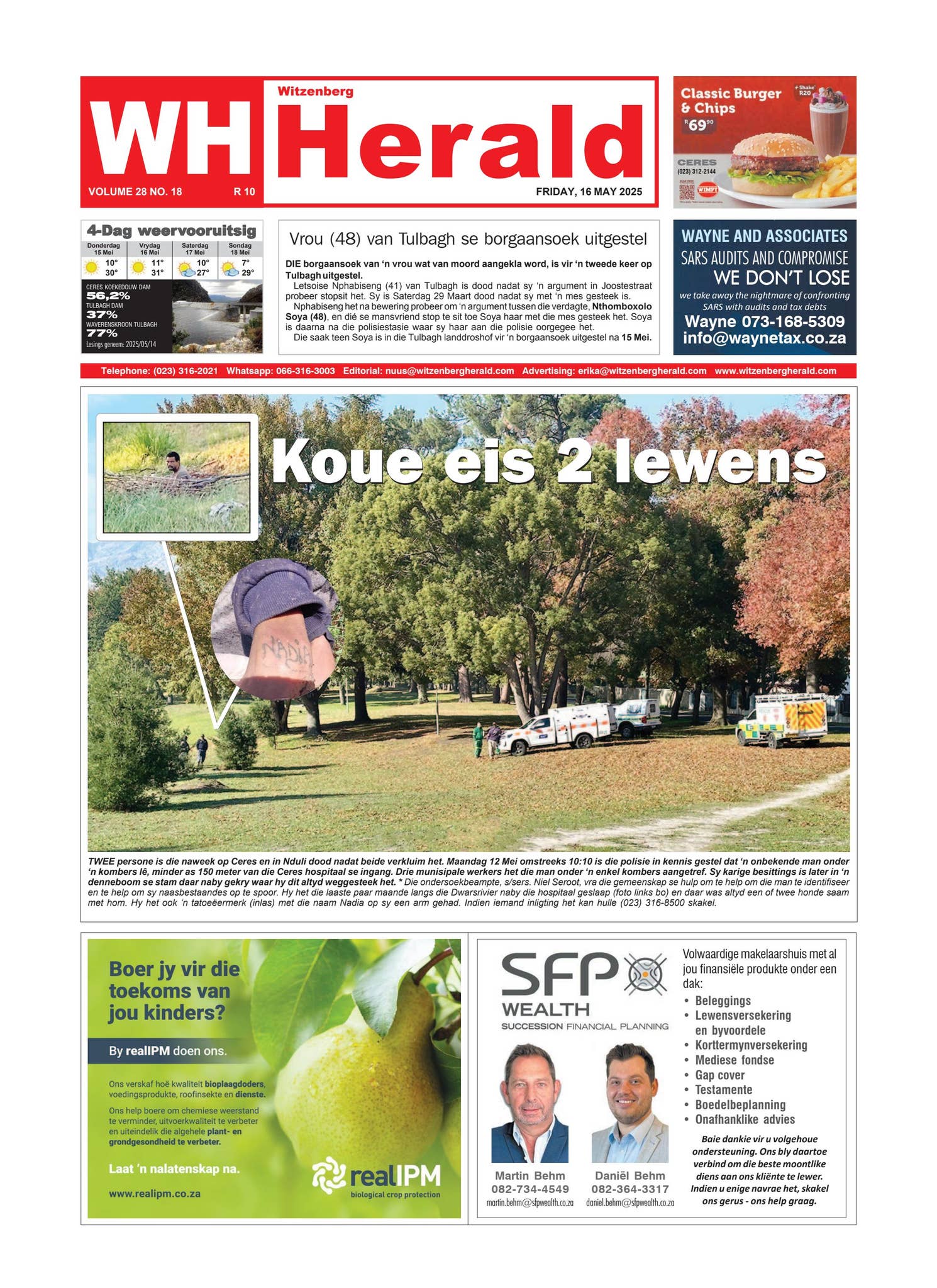 Witzenberg Herald Vol.28 no.18 (Online Weergawe) by Witzenberg Herald ...