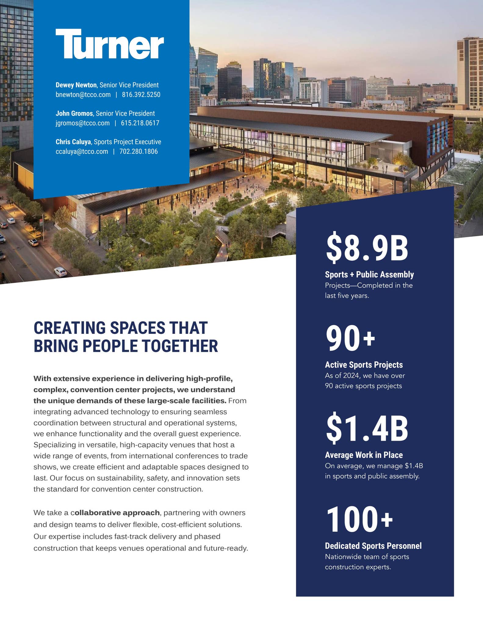 Turner - Convention Center Flyer by Turner Construction Company - Issuu