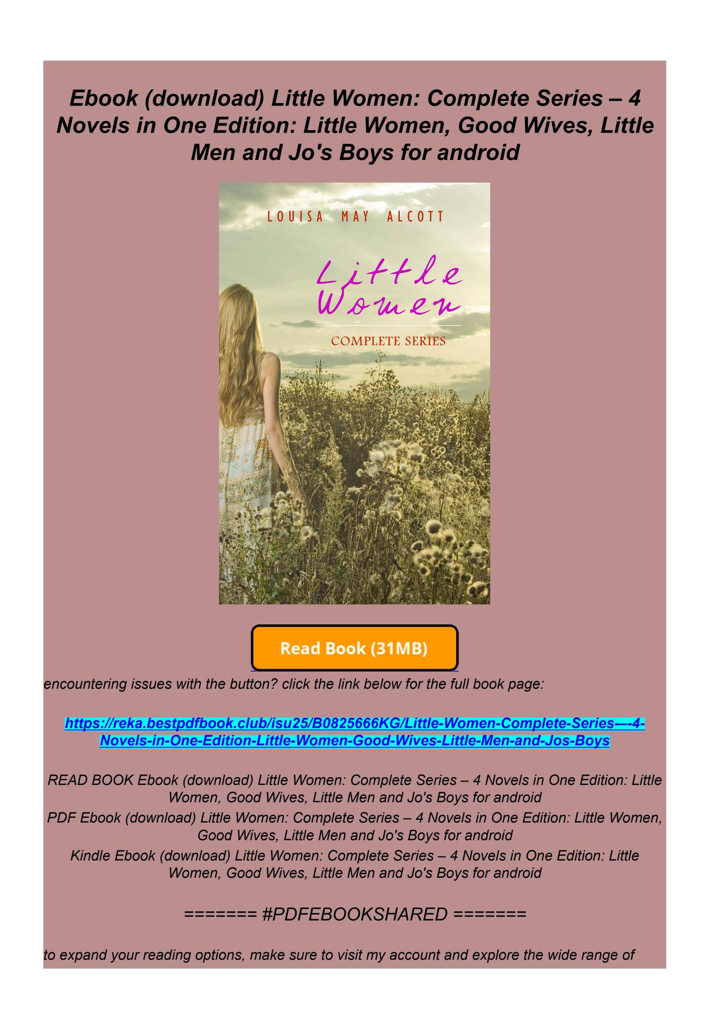 Ebook (download) Little Women: Complete Series – 4 Novels in One ...