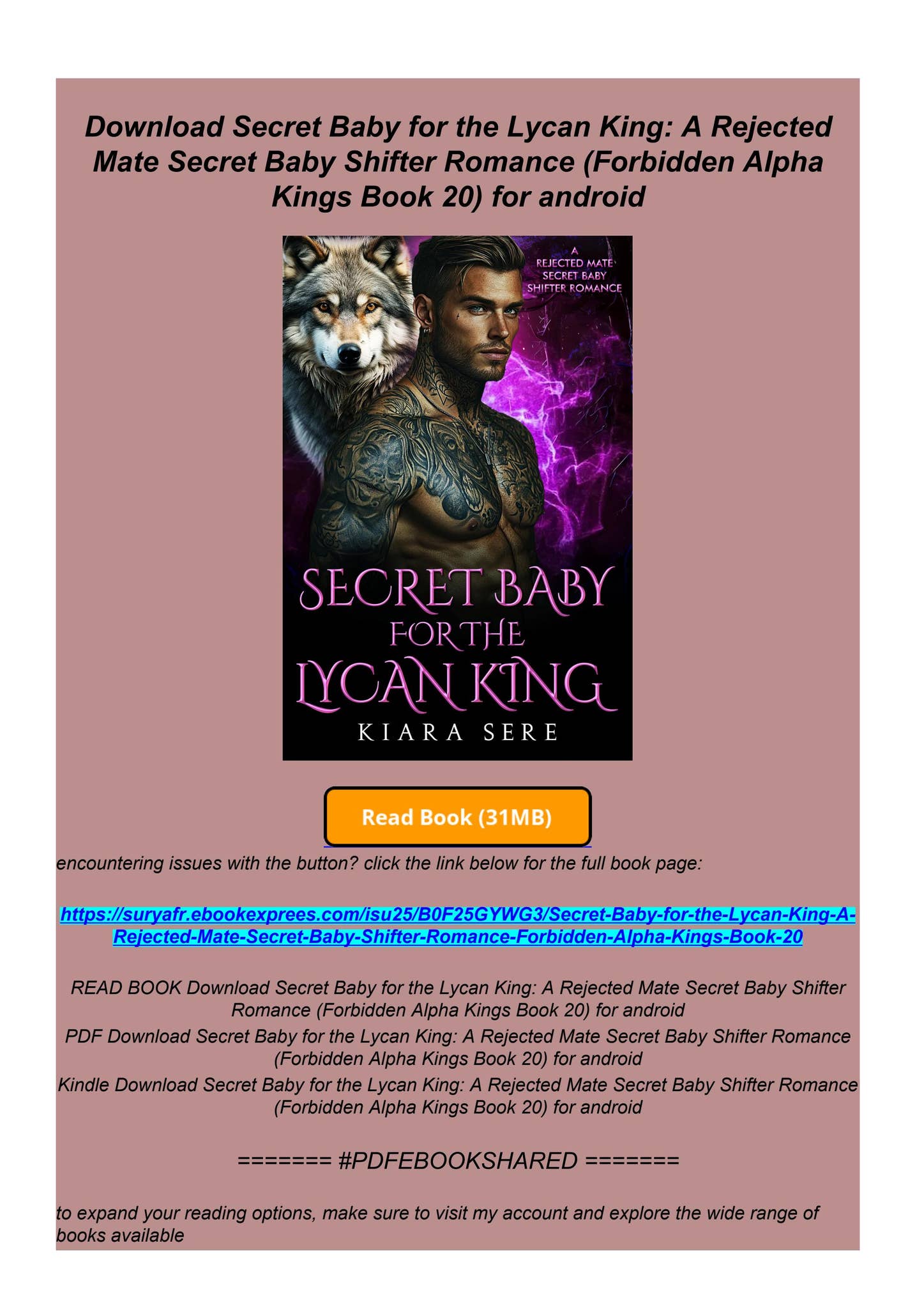 Download Secret Baby for the Lycan King: A Rejected Mate Secret Baby Shifter Romance (Forbidden ...