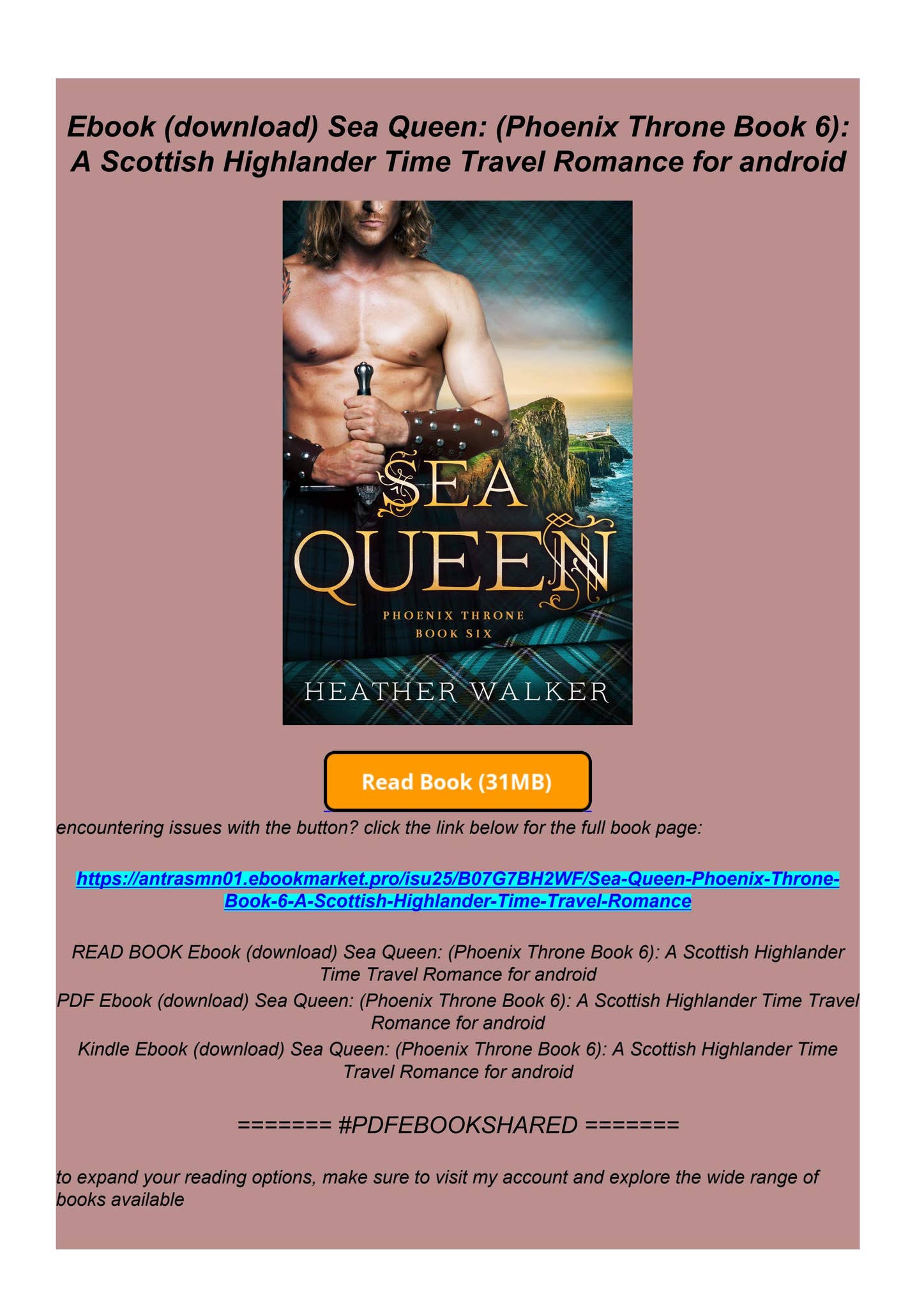 Ebook (download) Sea Queen: (Phoenix Throne Book 6): A Scottish ...