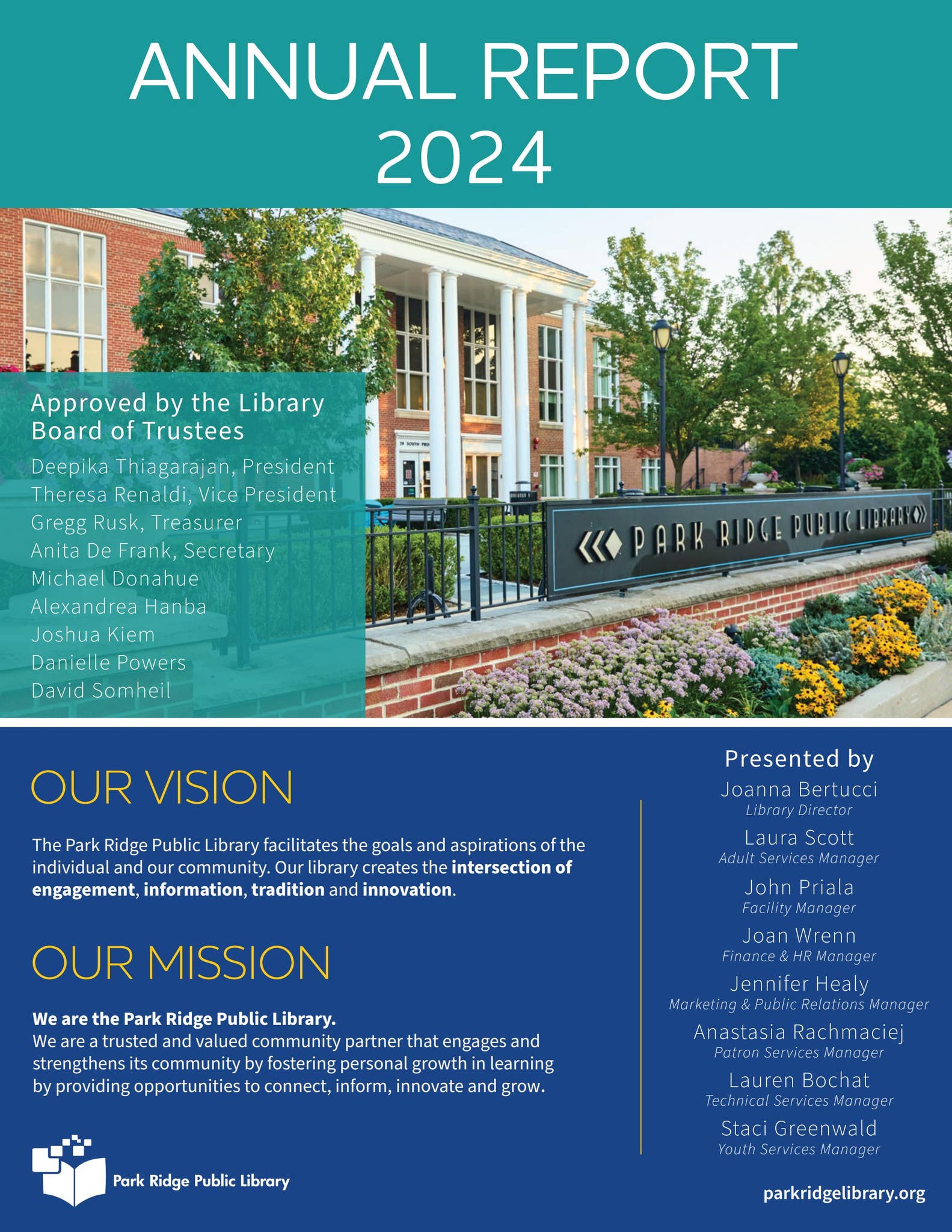 Park Ridge Library Annual Report 2024 by jhealyparkridgelibrary.org - Issuu