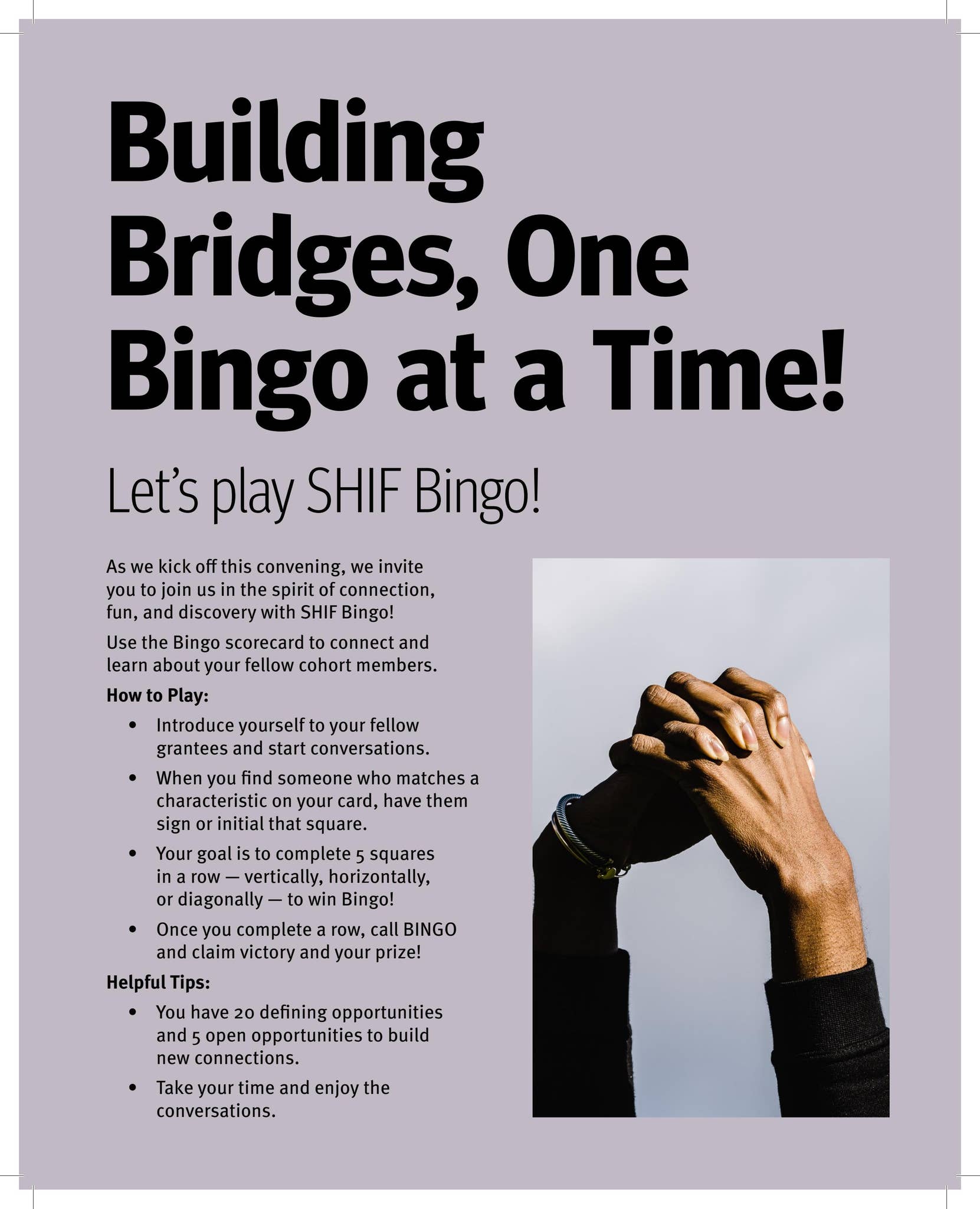 AIDS United Bingo Card: Building Bridges, One Bingo at a Time! by AIDS ...