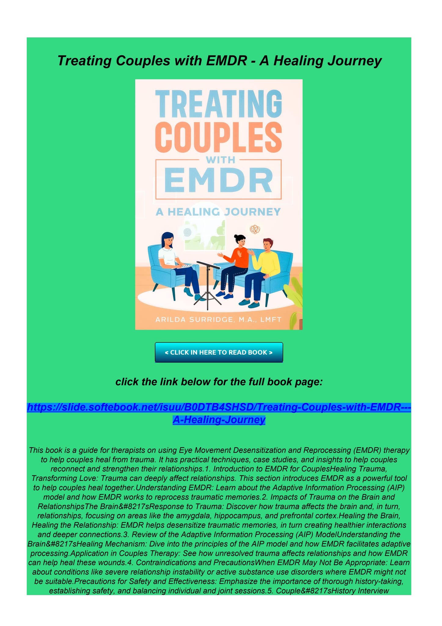 Ebook PDF Treating Couples with EMDR - A Healing Journey by ...