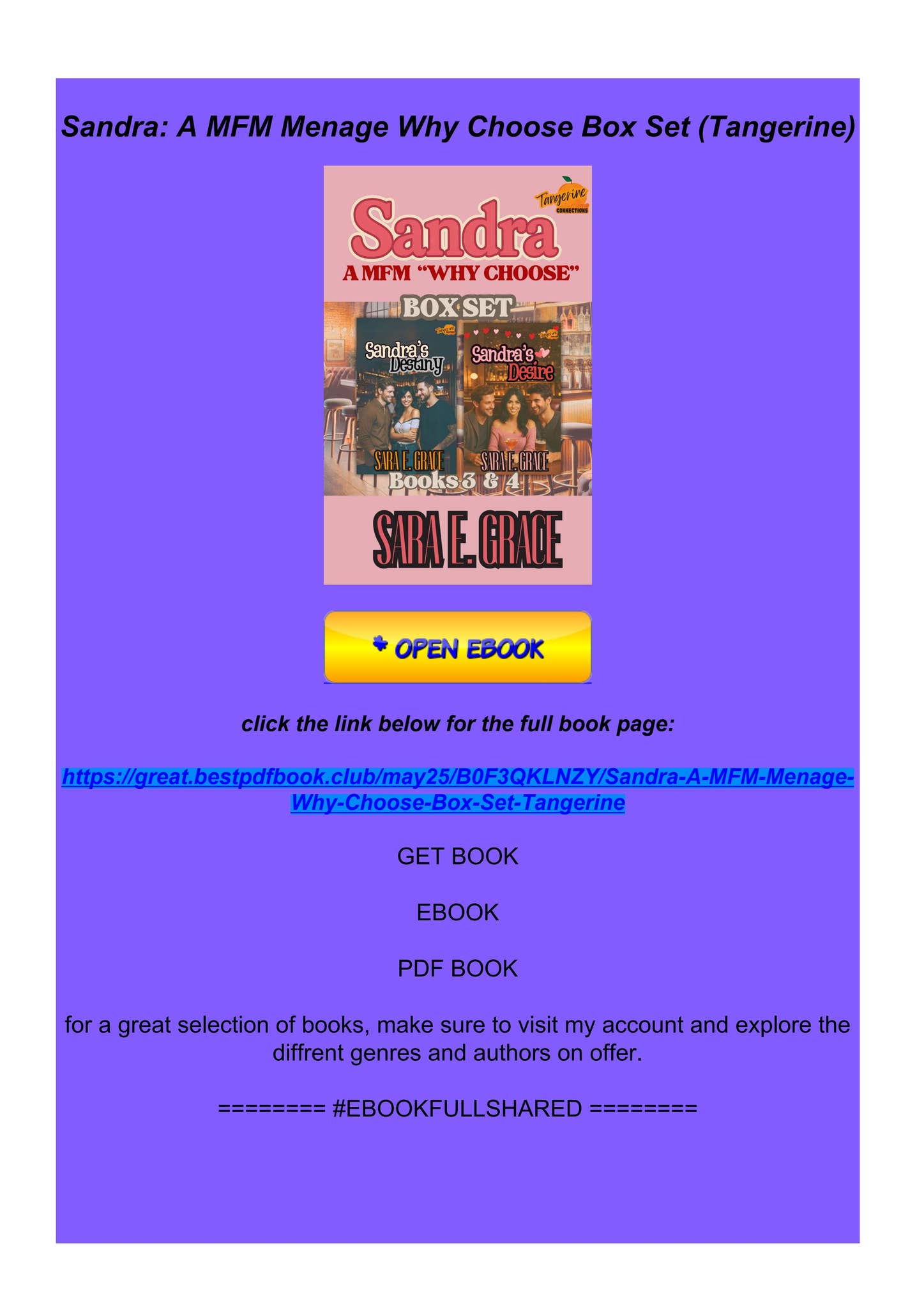 PDF Read Online Sandra: A MFM Menage Why Choose Box Set (Tangerine) by caitlinbarkera - Issuu