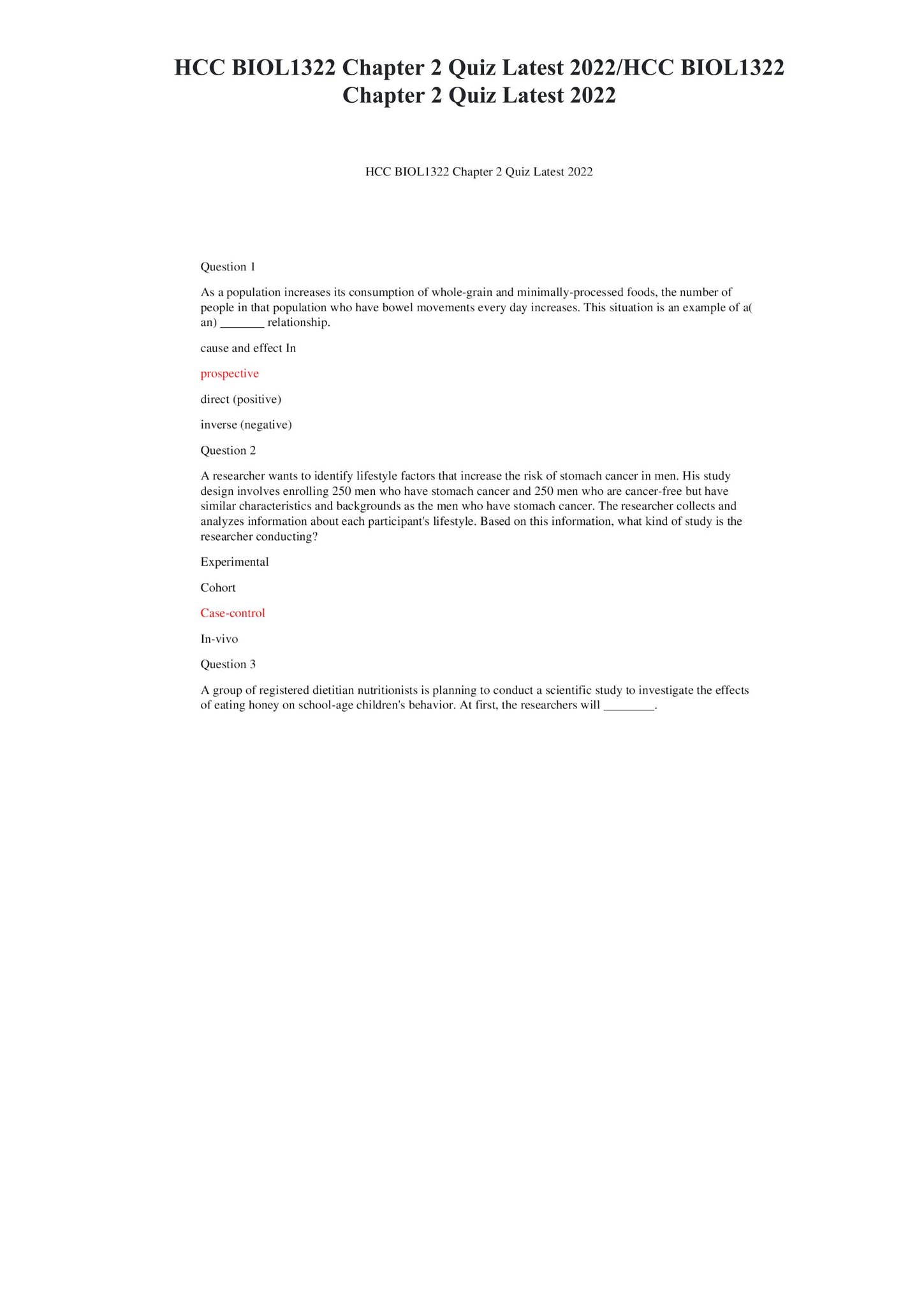 HCC BIOL1322 Chapter 2 Quiz Updated by Highpublications - Issuu